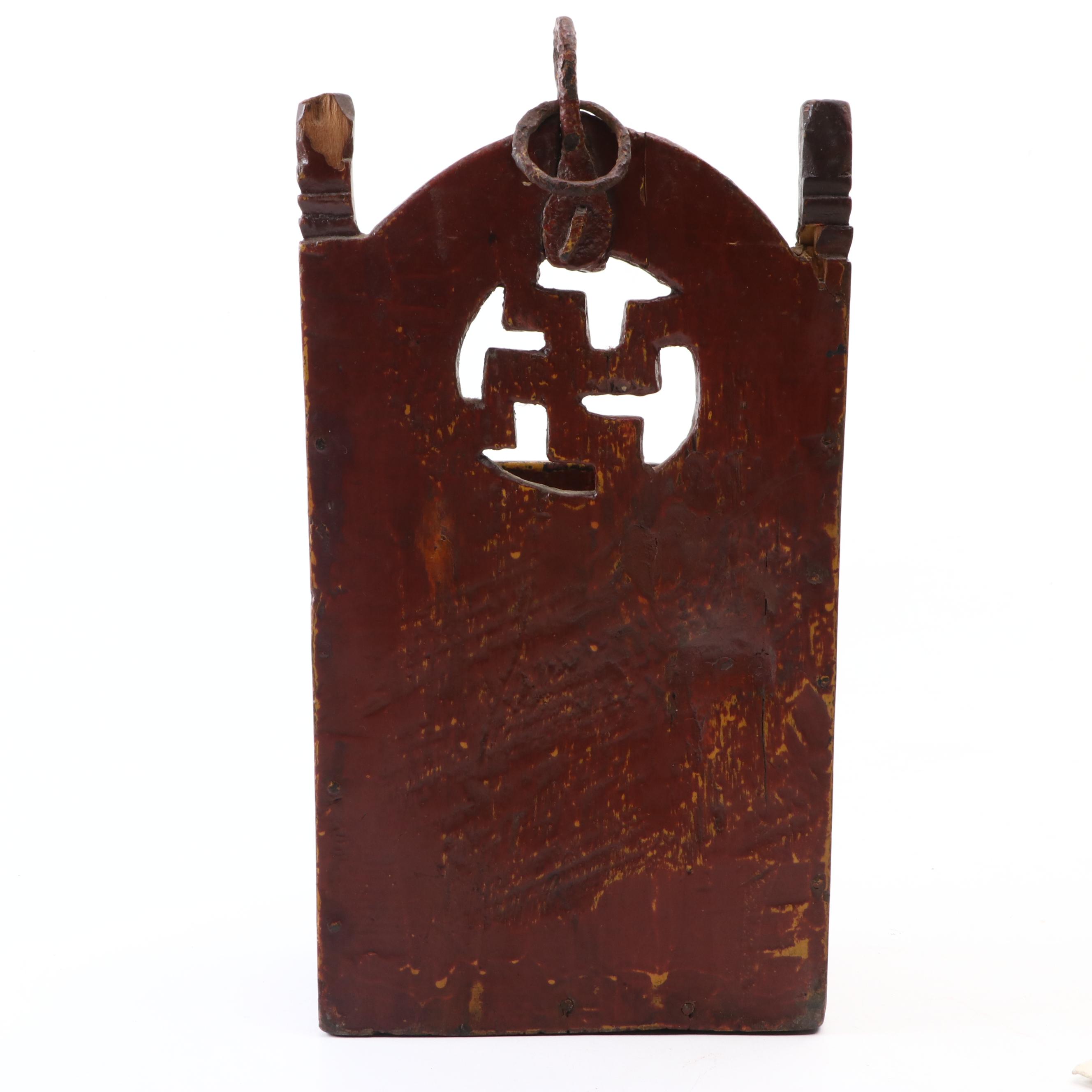 Wooden Wall Hanging Pipe Box with Letters, Early 20th Century | EBTH