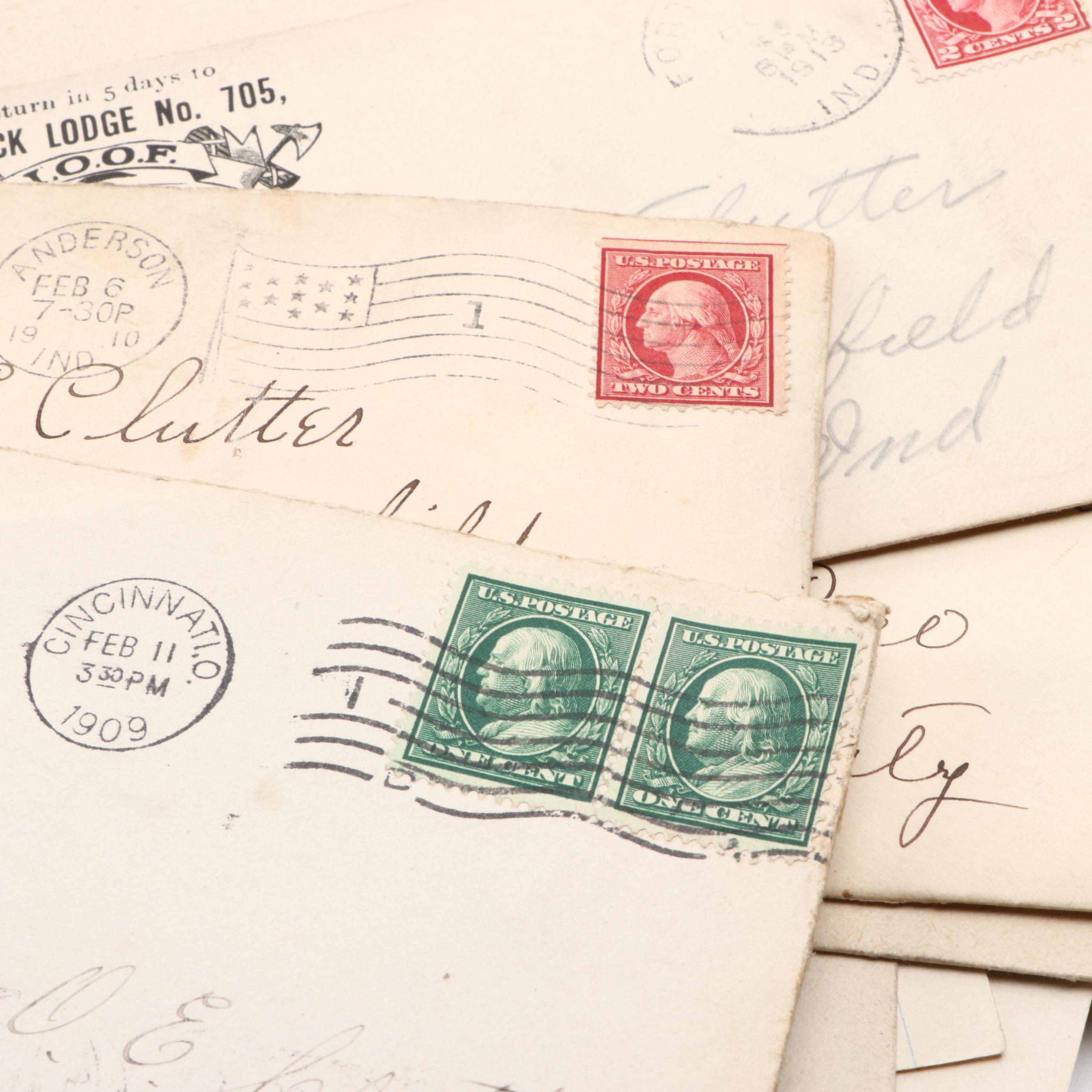 Wooden Wall Hanging Pipe Box with Letters, Early 20th Century | EBTH