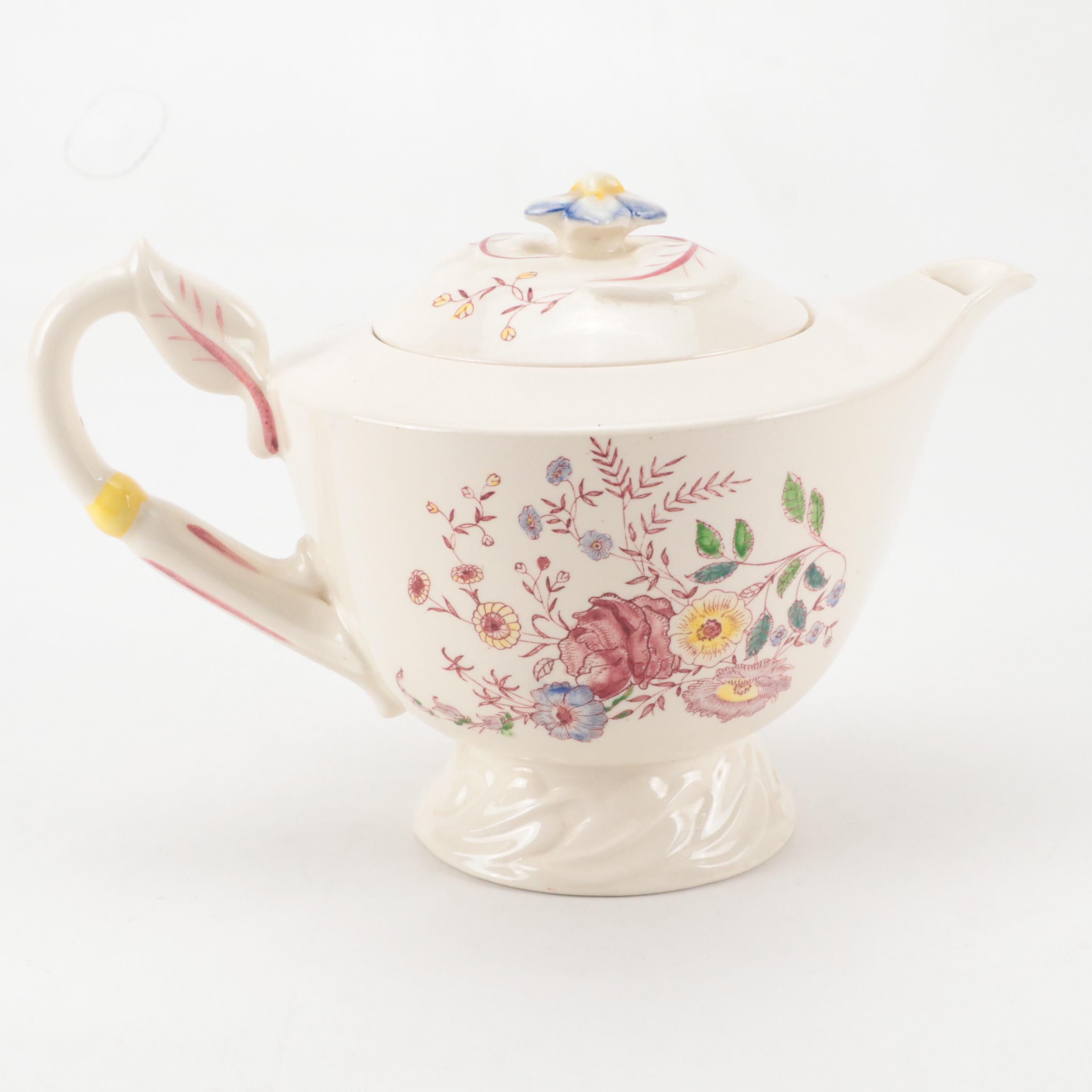 American Art Pottery Vernon Kilns "May Flower" Ceramic Teapot, 1942 ...