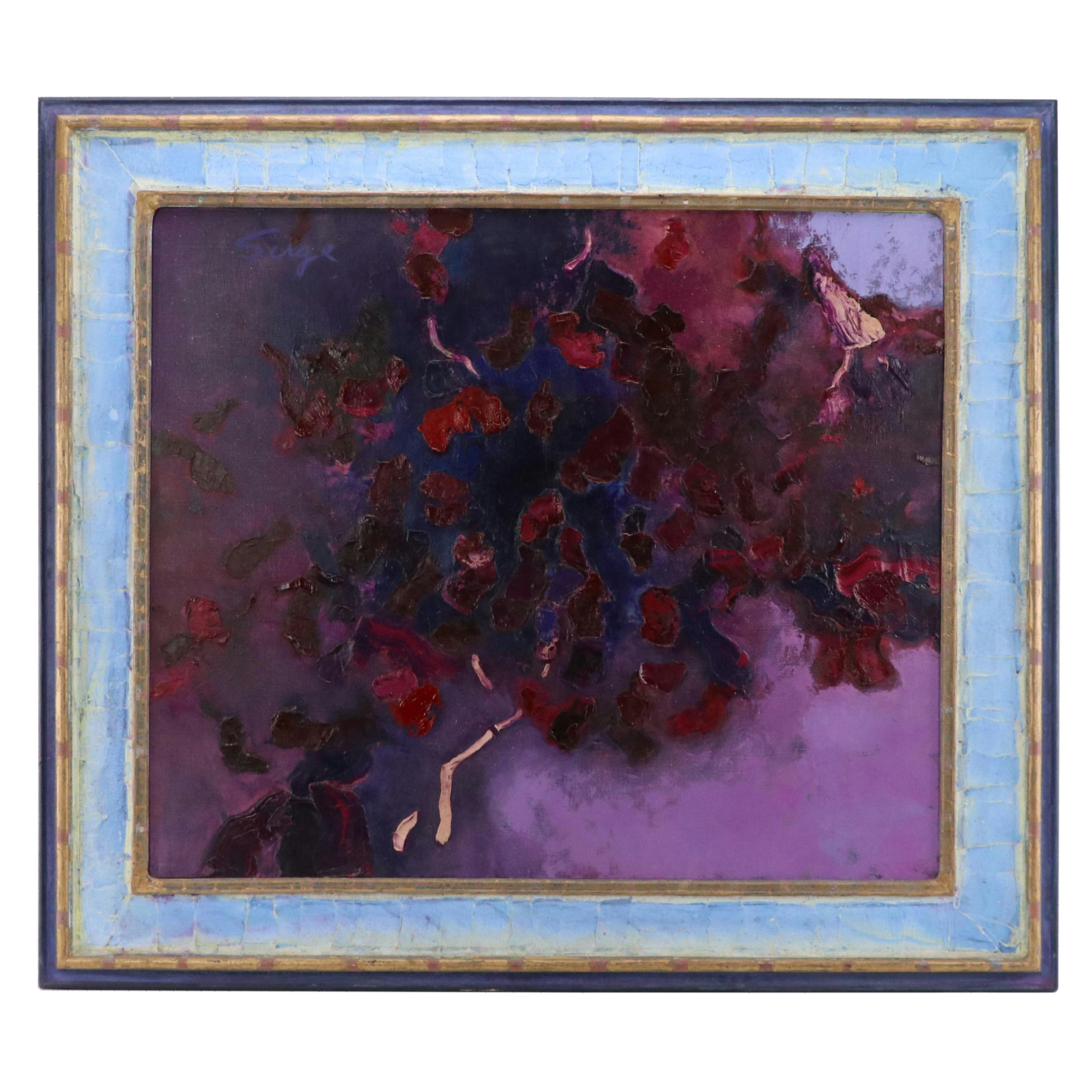 Walter Sorge Abstract Oil Painting "Fire Bush," 1994 | EBTH
