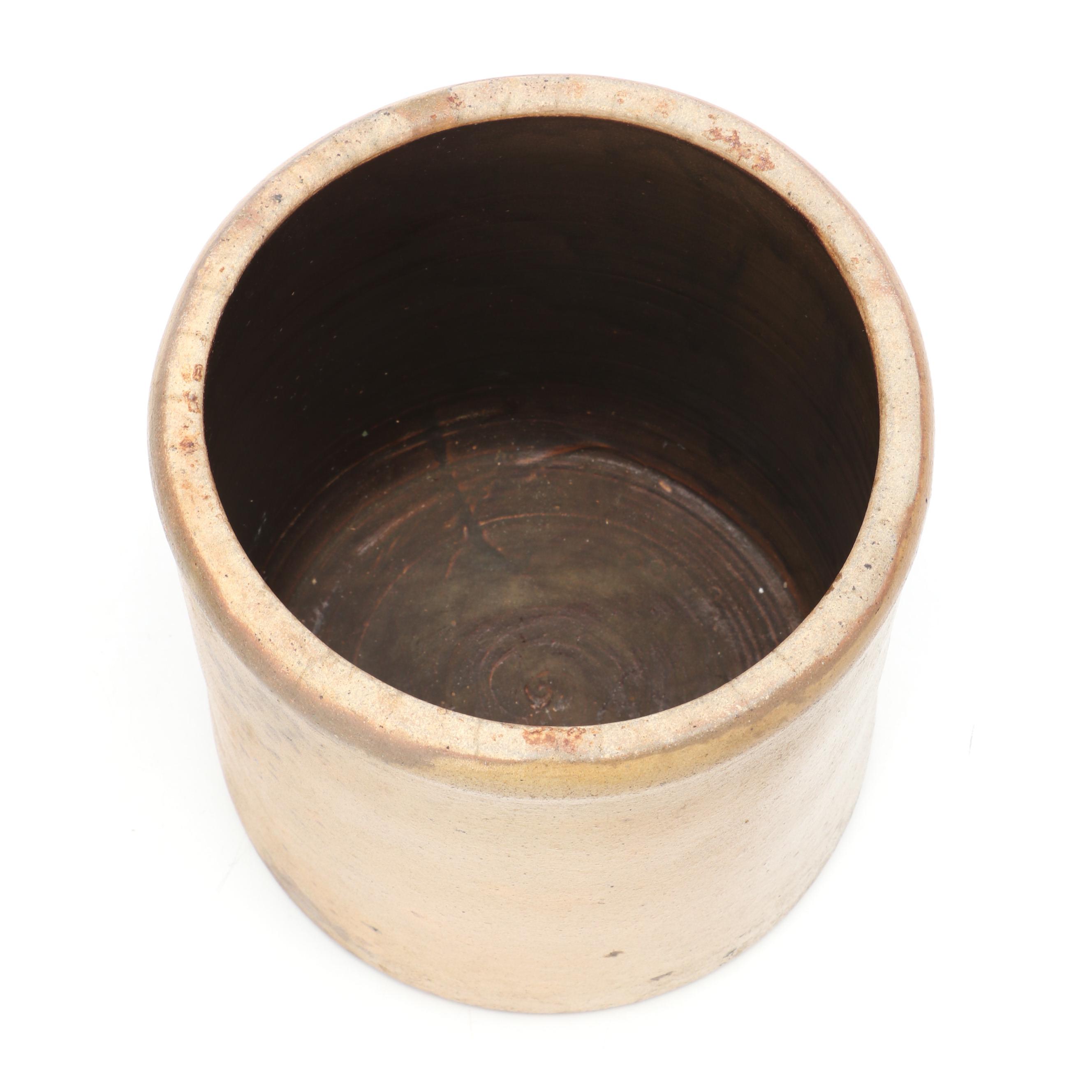 Two Gallon Salt Glazed Stoneware Crock and Jugs, Late 19th/ Early 20th ...