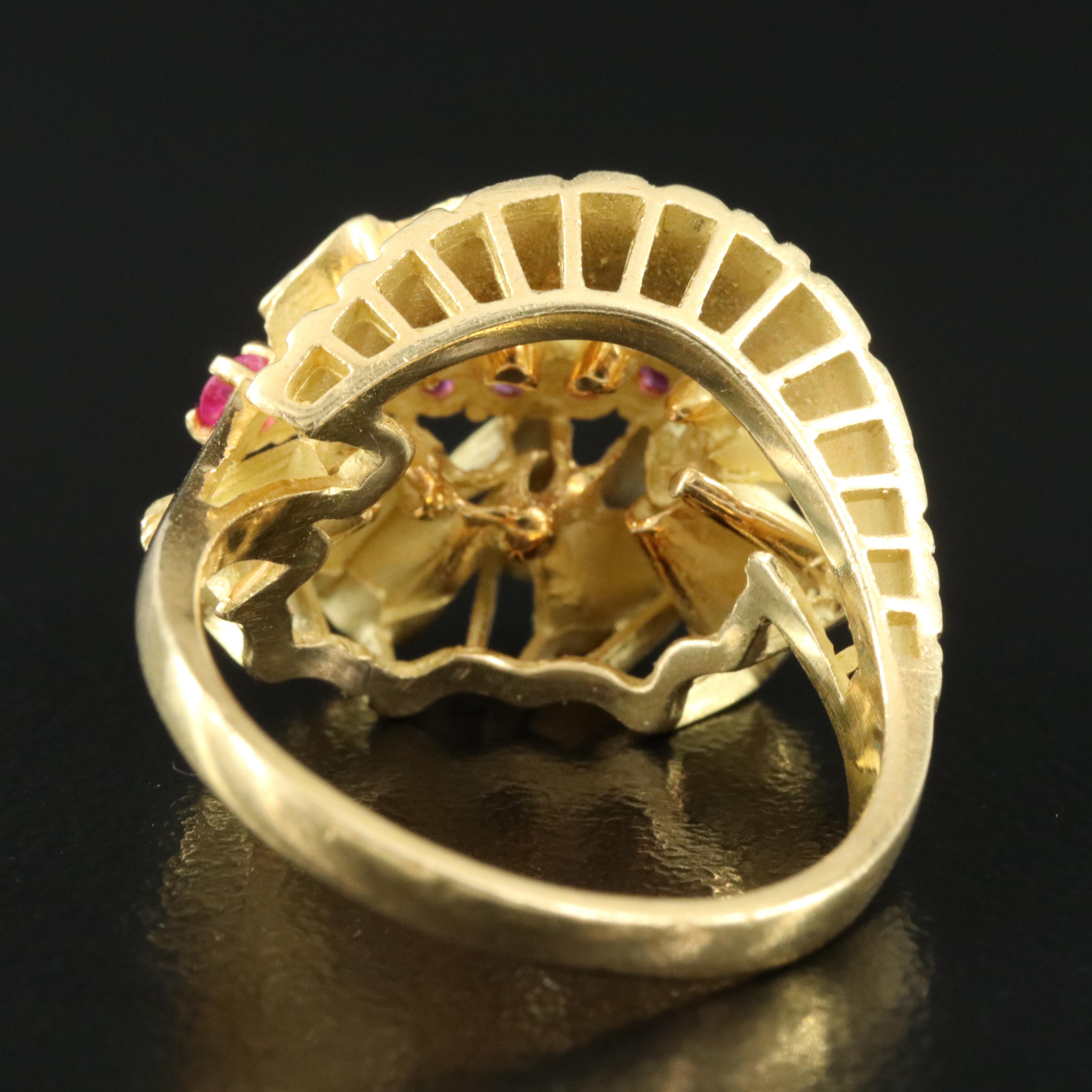 Italian 18K Ruby Ribbon Ring | EBTH