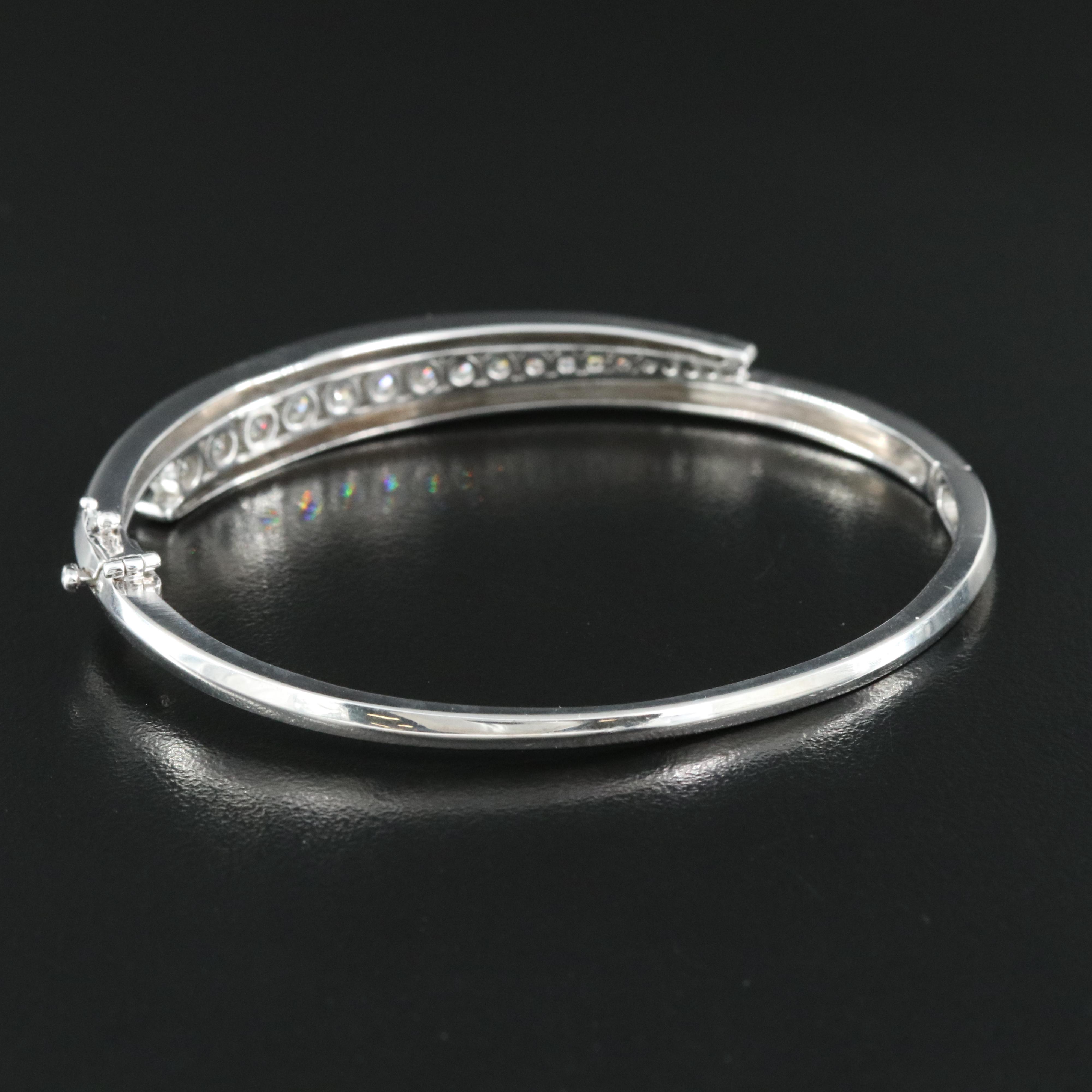 14K 2.10 CTW Diamond Hinged Bangle | EBTH