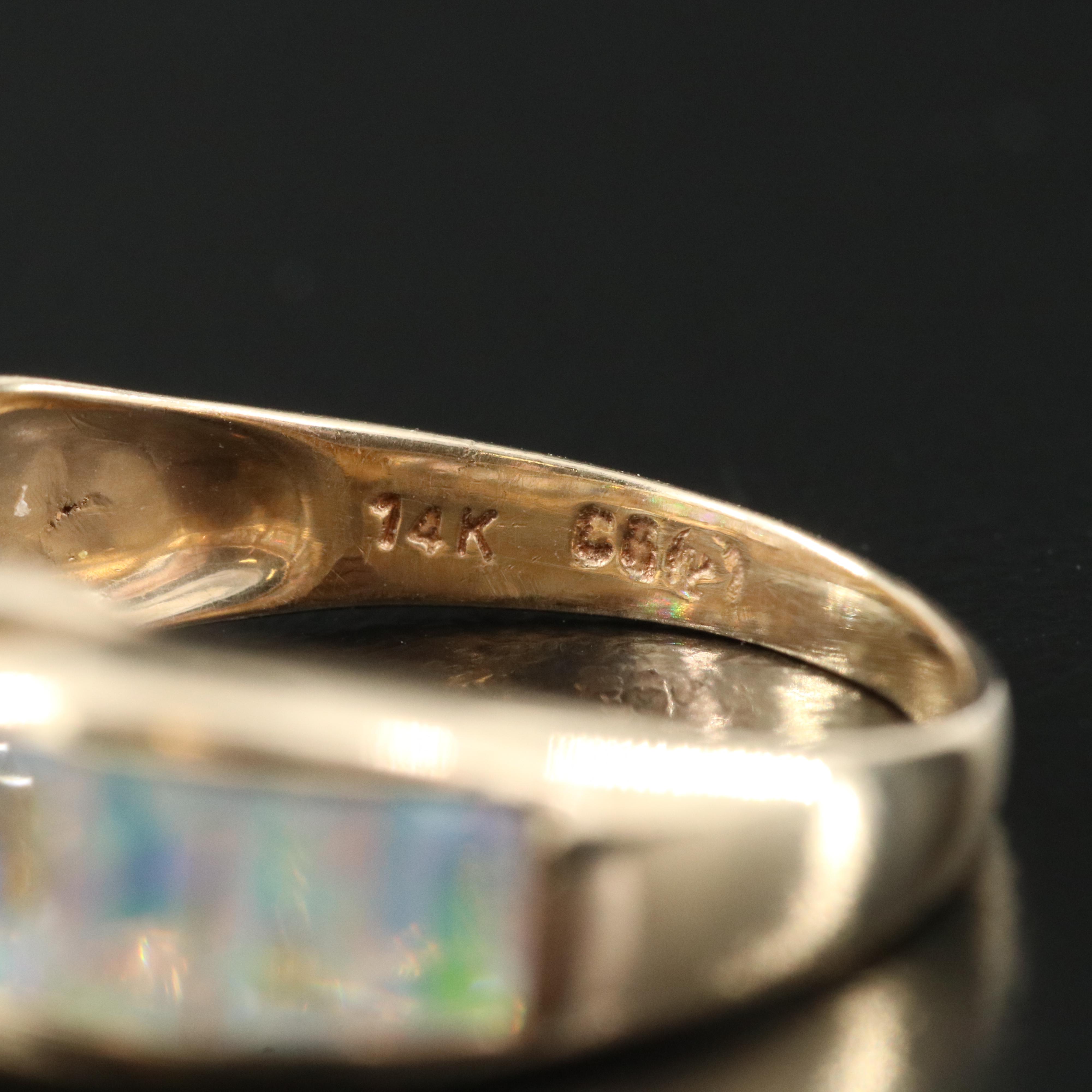 14K Diamond and Opal Ring | EBTH