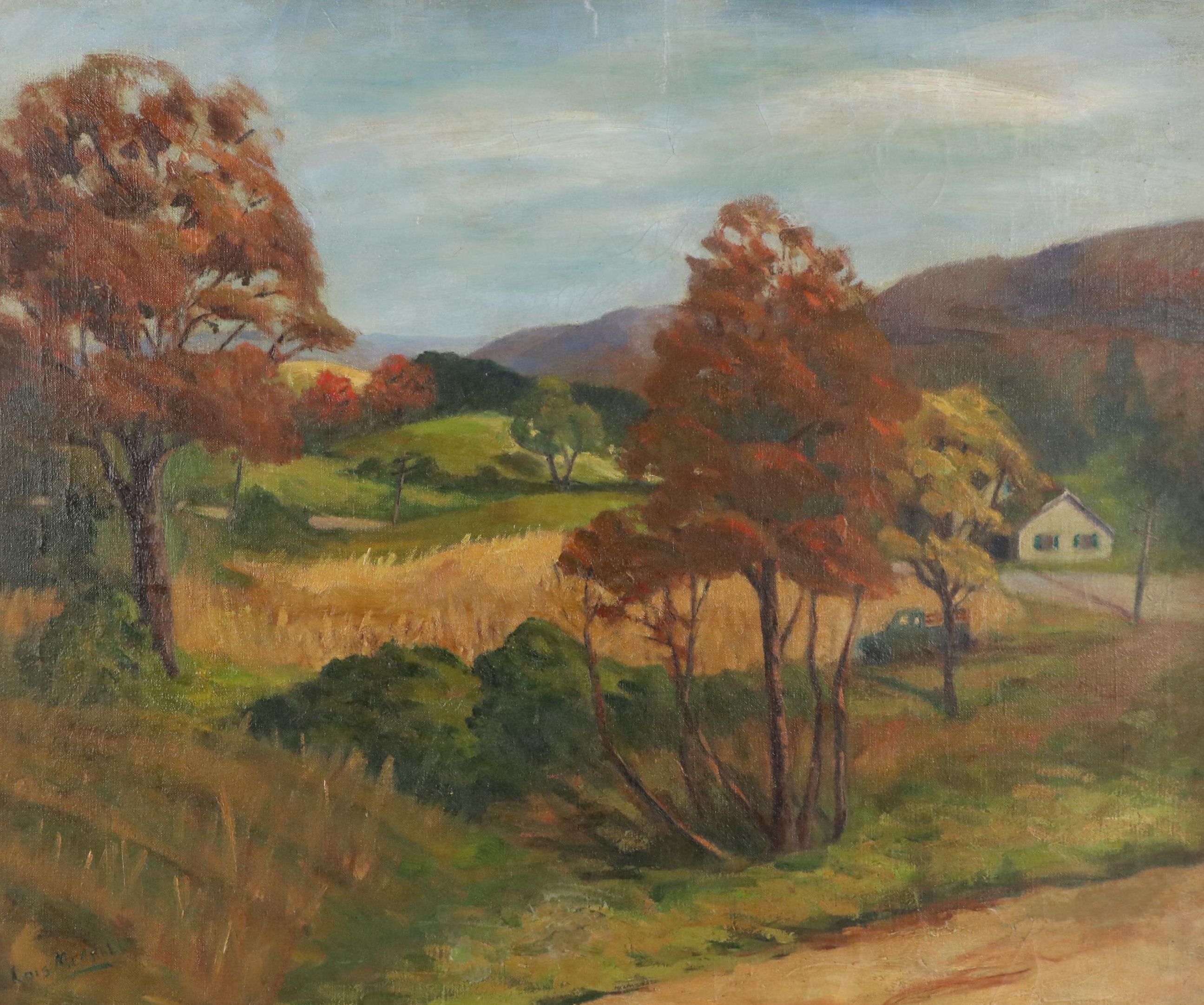 Lois Merrill Countryside Landscape Oil Painting "Harriman Hills in ...