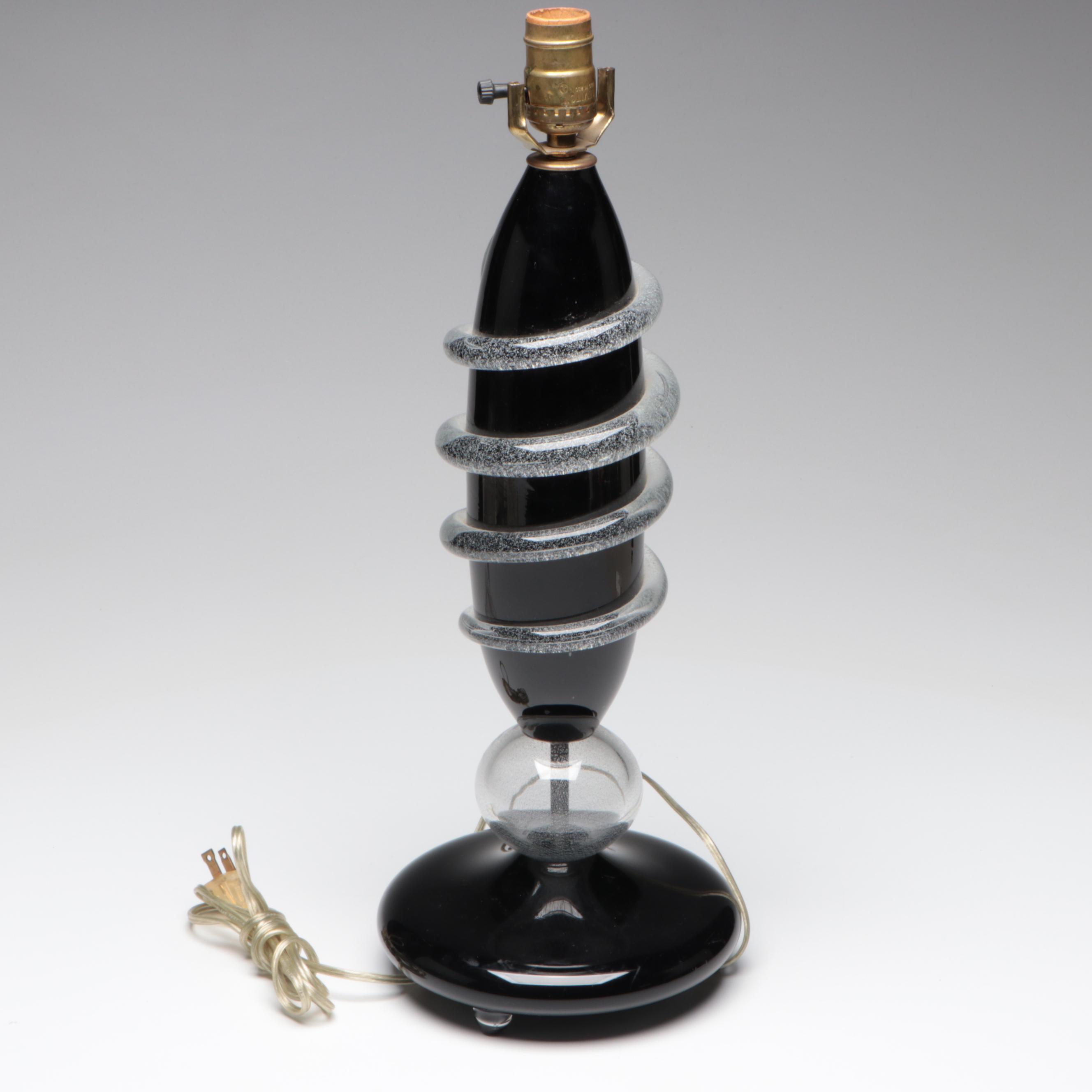 Meredith Wenzel for Glass City Blues Blown Glass Table Lamp | EBTH