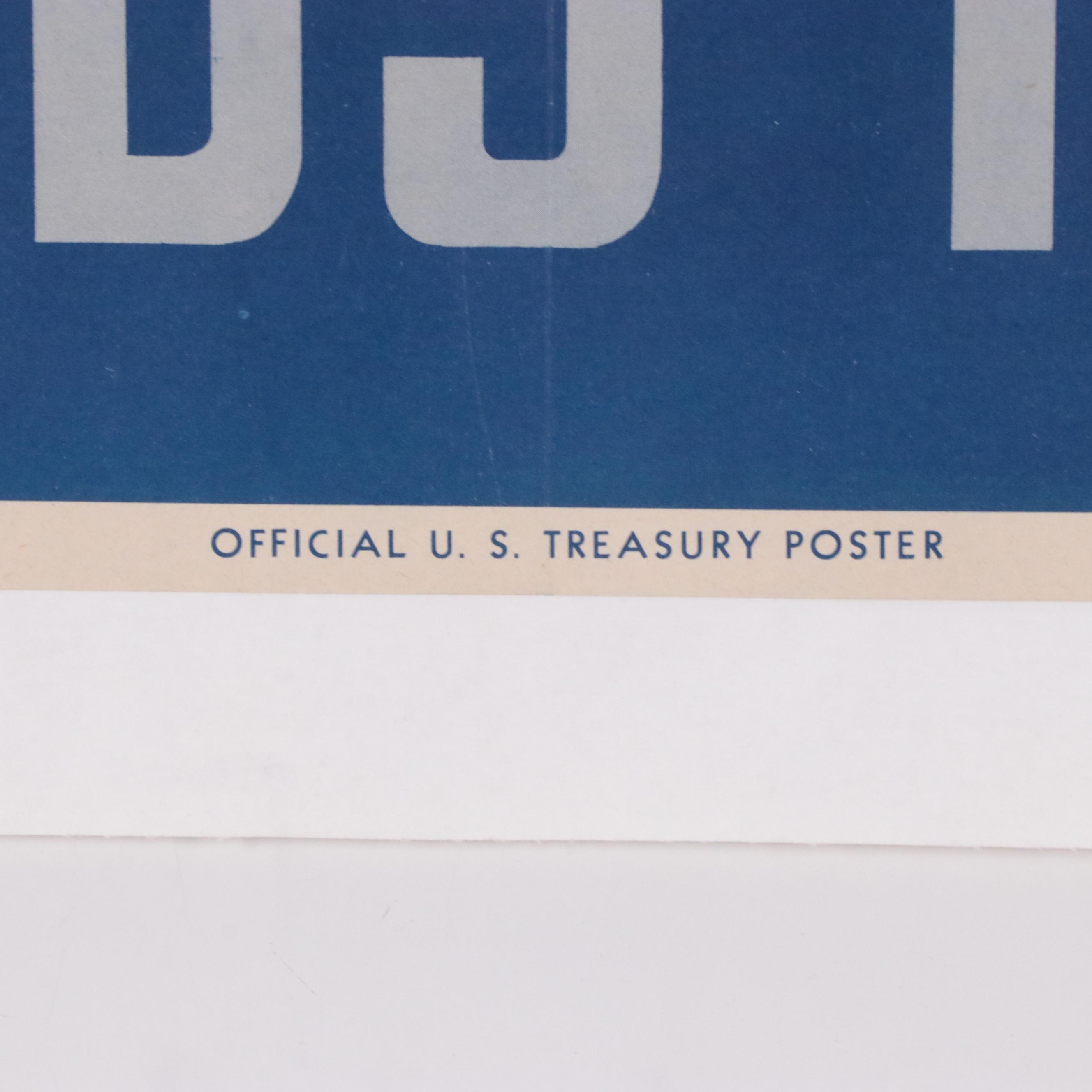 WWII War Bonds Advertisement Color Lithograph Poster, 1944 | EBTH