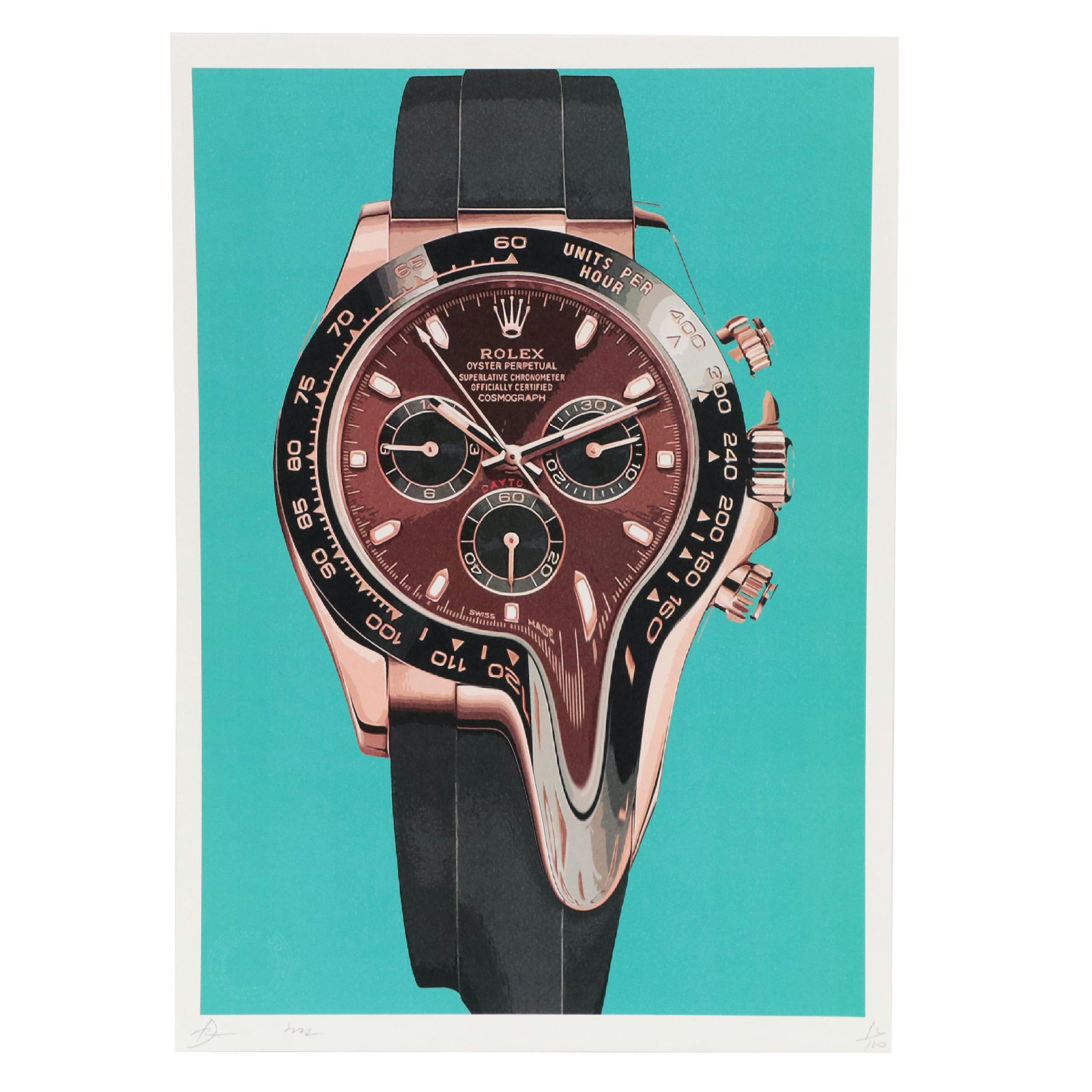 Death NYC Pop Art Graphic Print of Rolex Oyster Perpetual Watch, 2022 ...