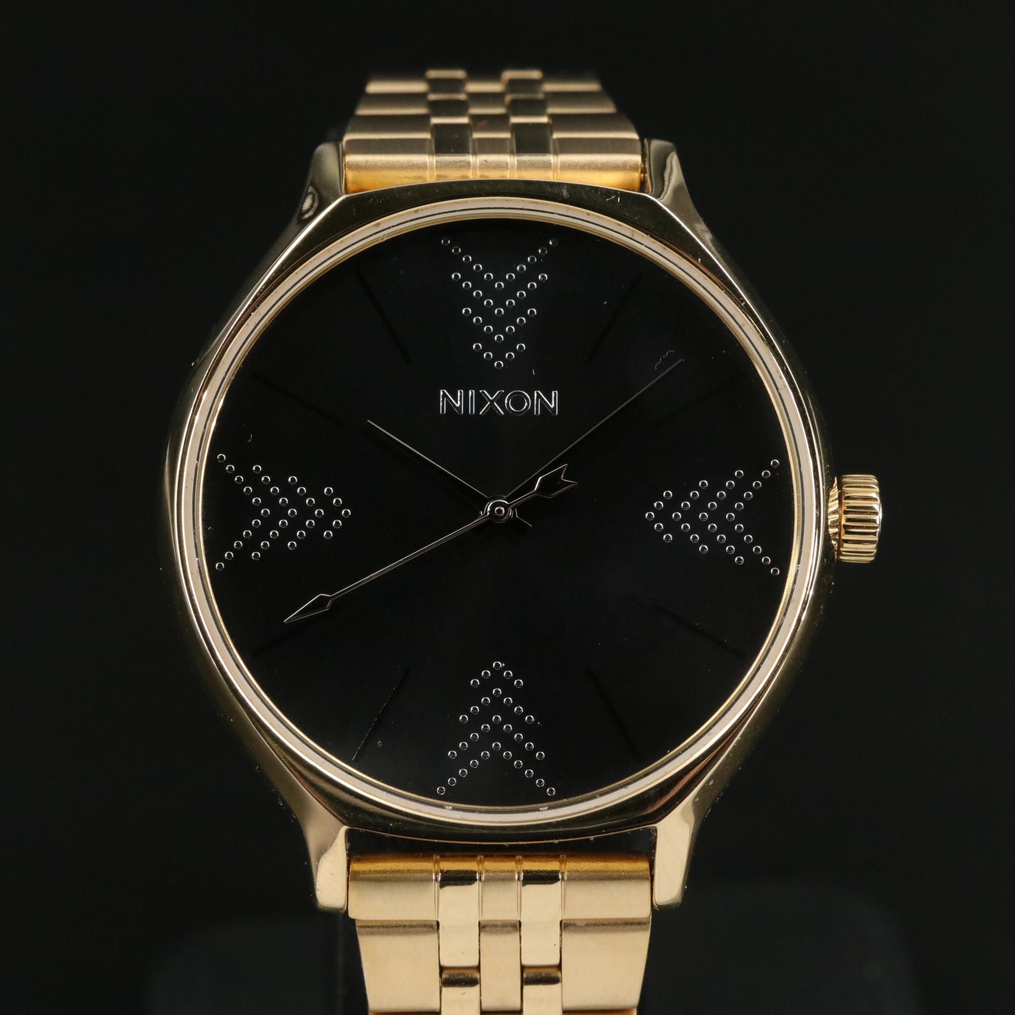 Nixon Gold Clique Quartz Watch with Box | Everything But The House
