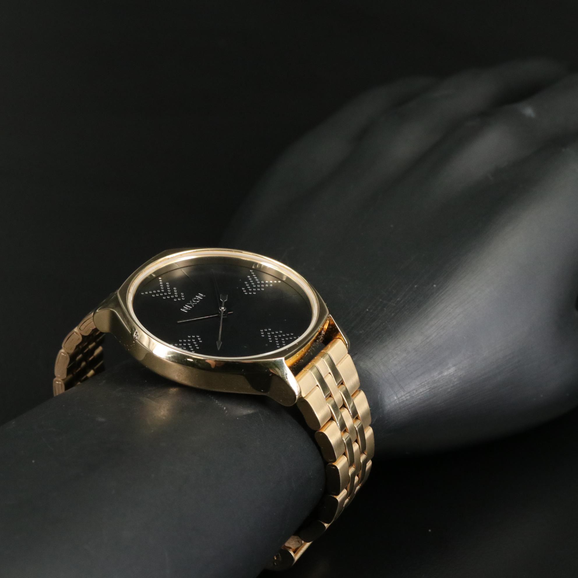 Nixon Gold Clique Quartz Watch with Box | Everything But The House