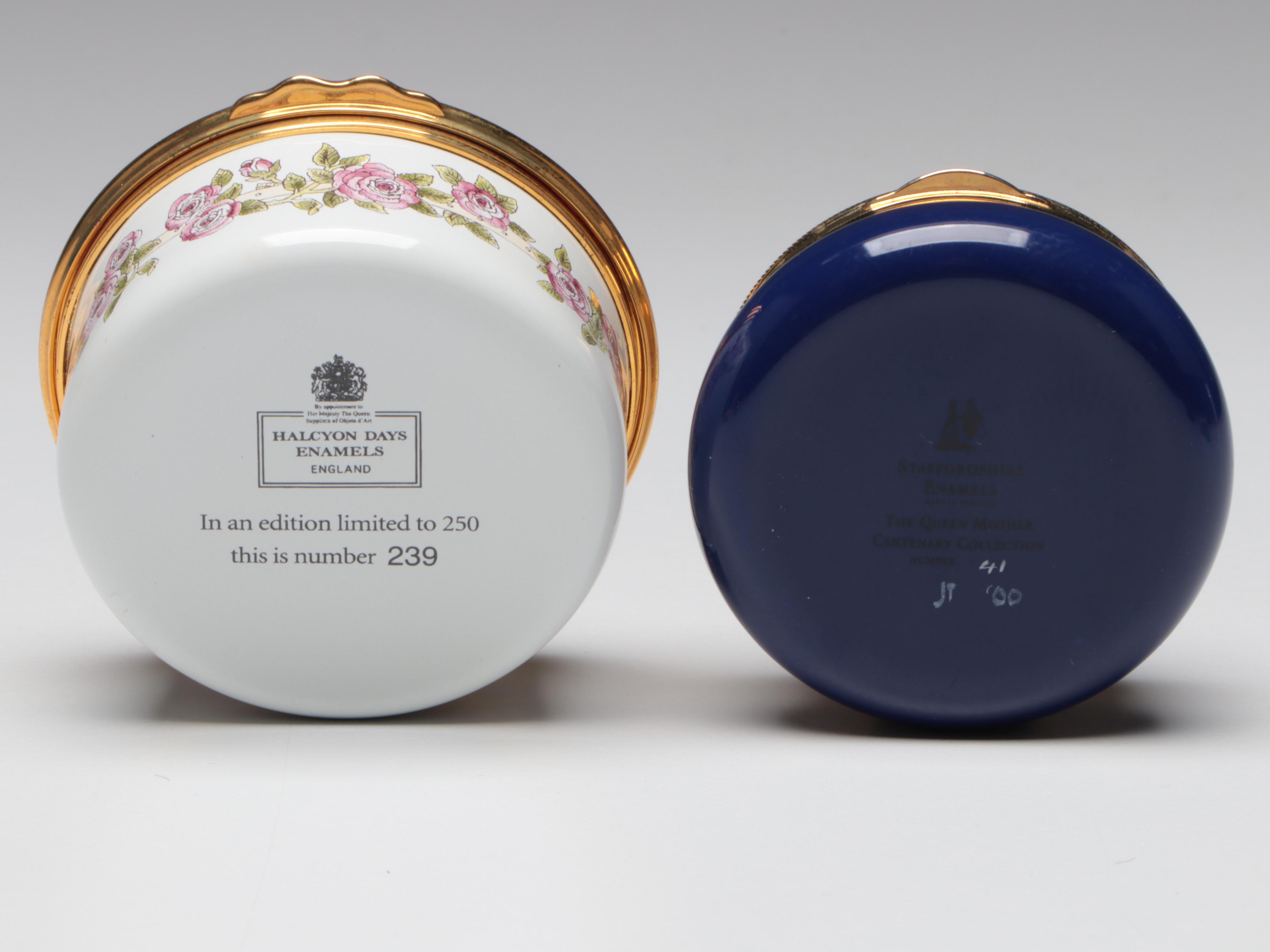 Halcyon Days and Staffordshire Enamels Commemorative and Christmas ...