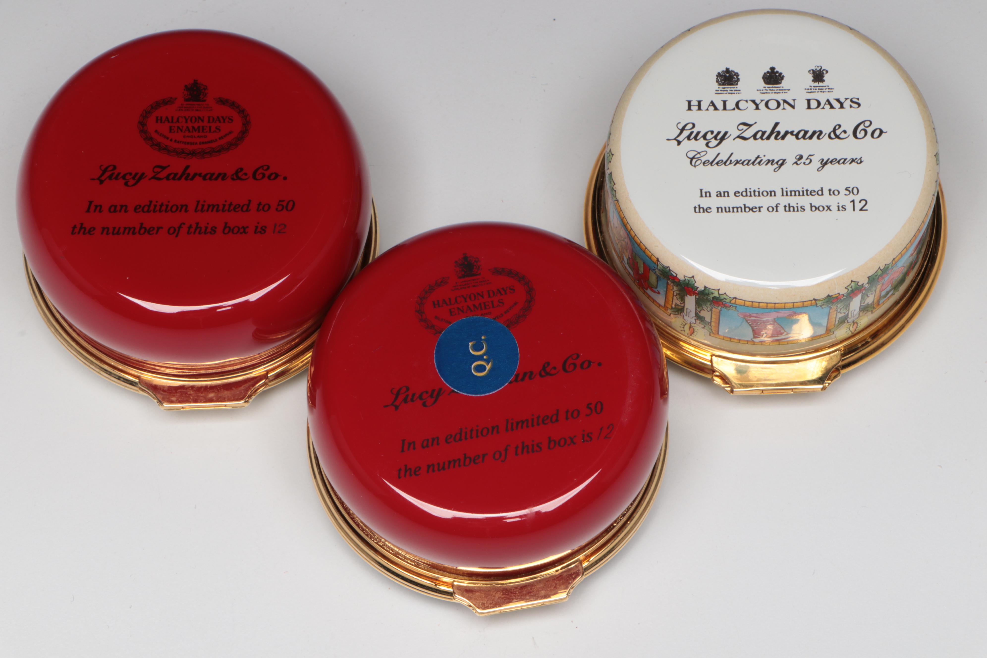 Halcyon Days Enamel Boxes Featuring Christmas Holiday Designs ...