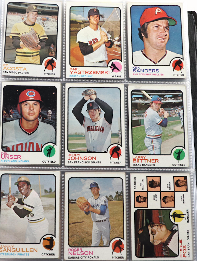 1973 Topps Baseball Card Complete Set With Babe Ruth, Hank Aaron, And