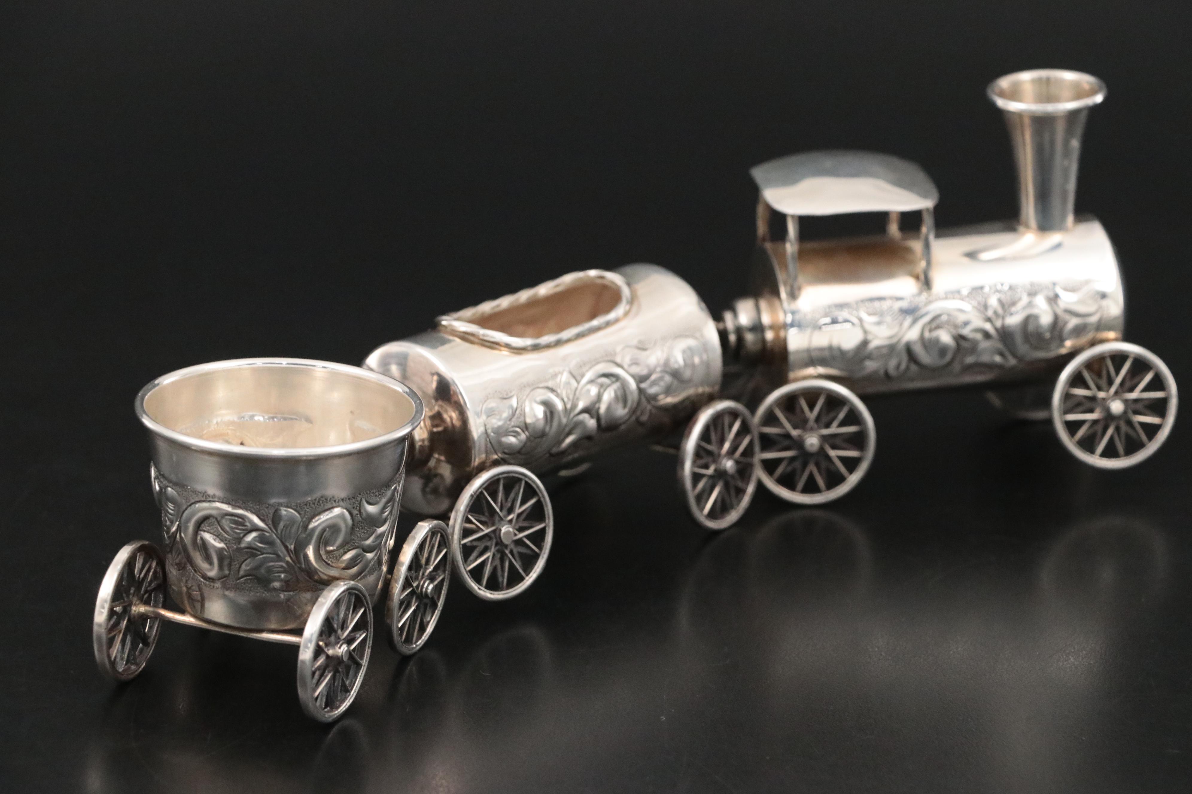 Judaica Sterling Silver Havdalah Train Set | EBTH