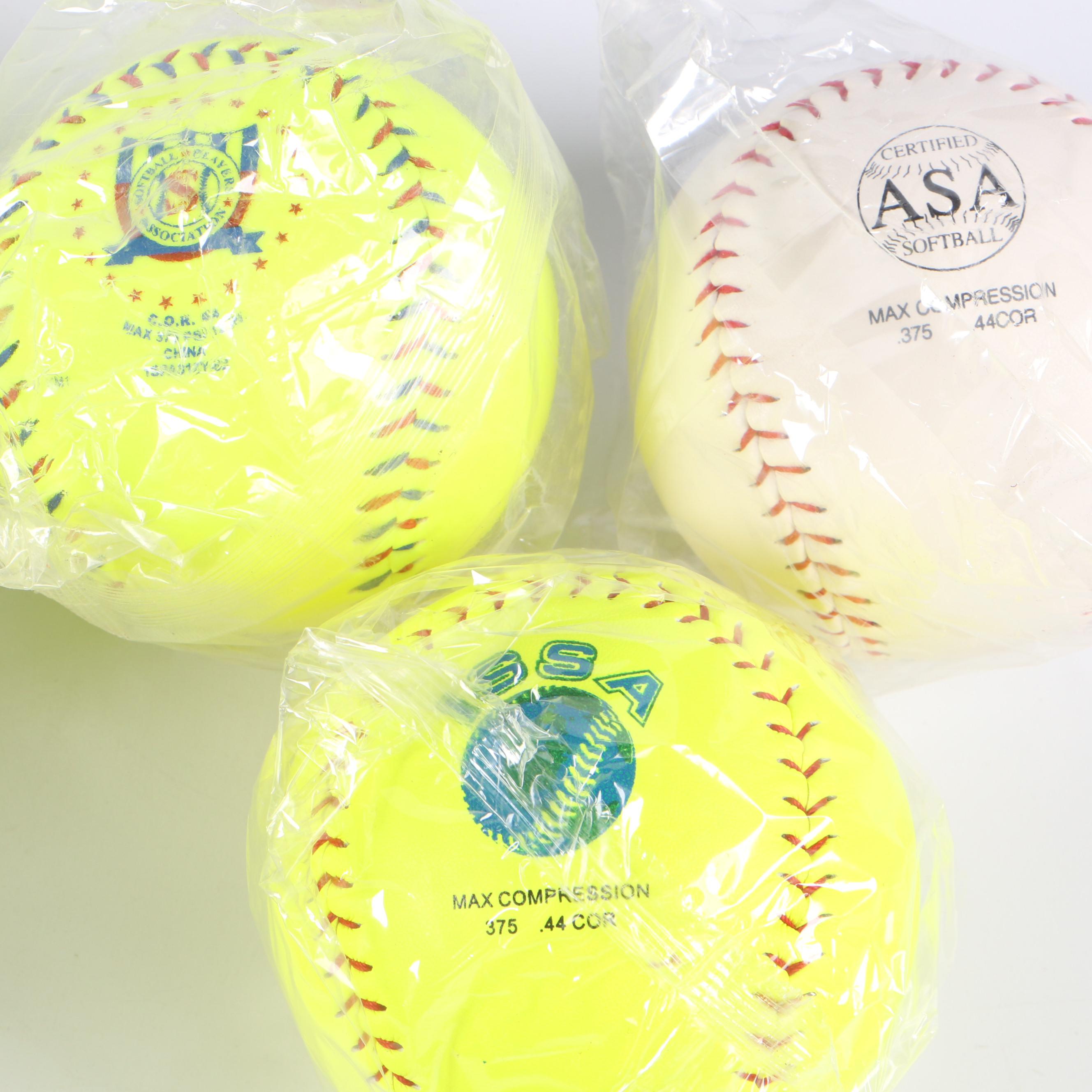 A.D. Starr Tattoo, Thunder, Biden Fire, Trump Stote Softball Balls | EBTH