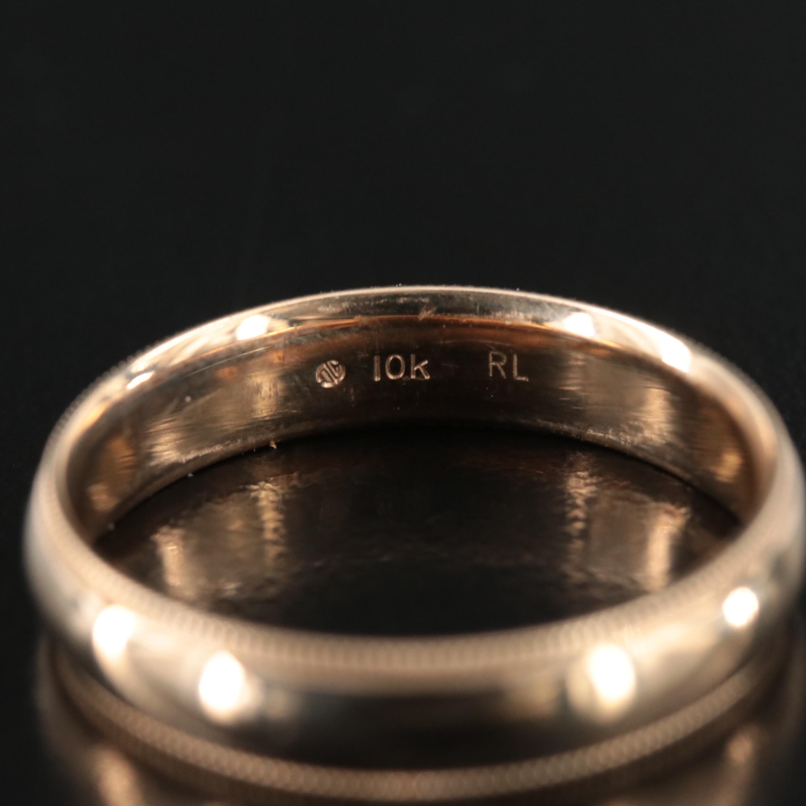 10K Band with Milgrain Edge | EBTH