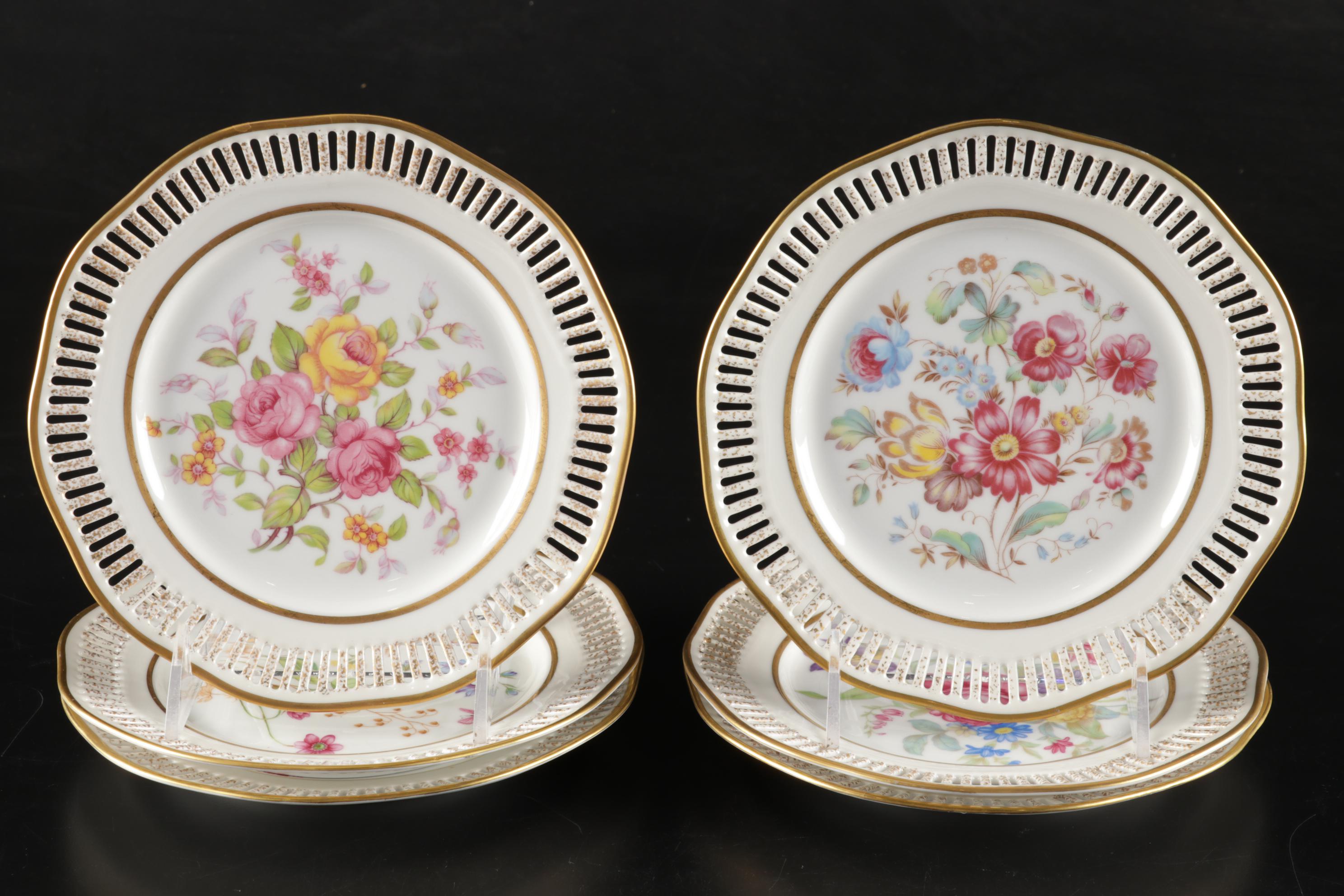 Royal Hanover Reticulated Floral Plate Collection With Egg Coddlers and ...