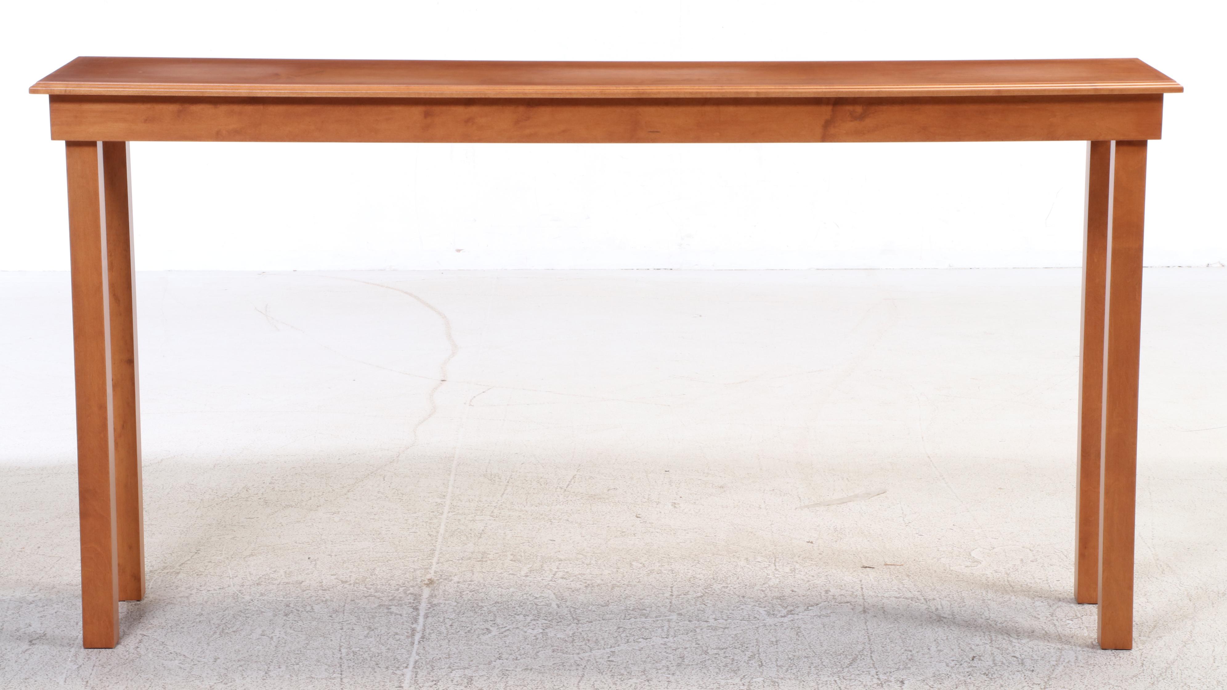 Large Maple Counter-Height Console Table | EBTH