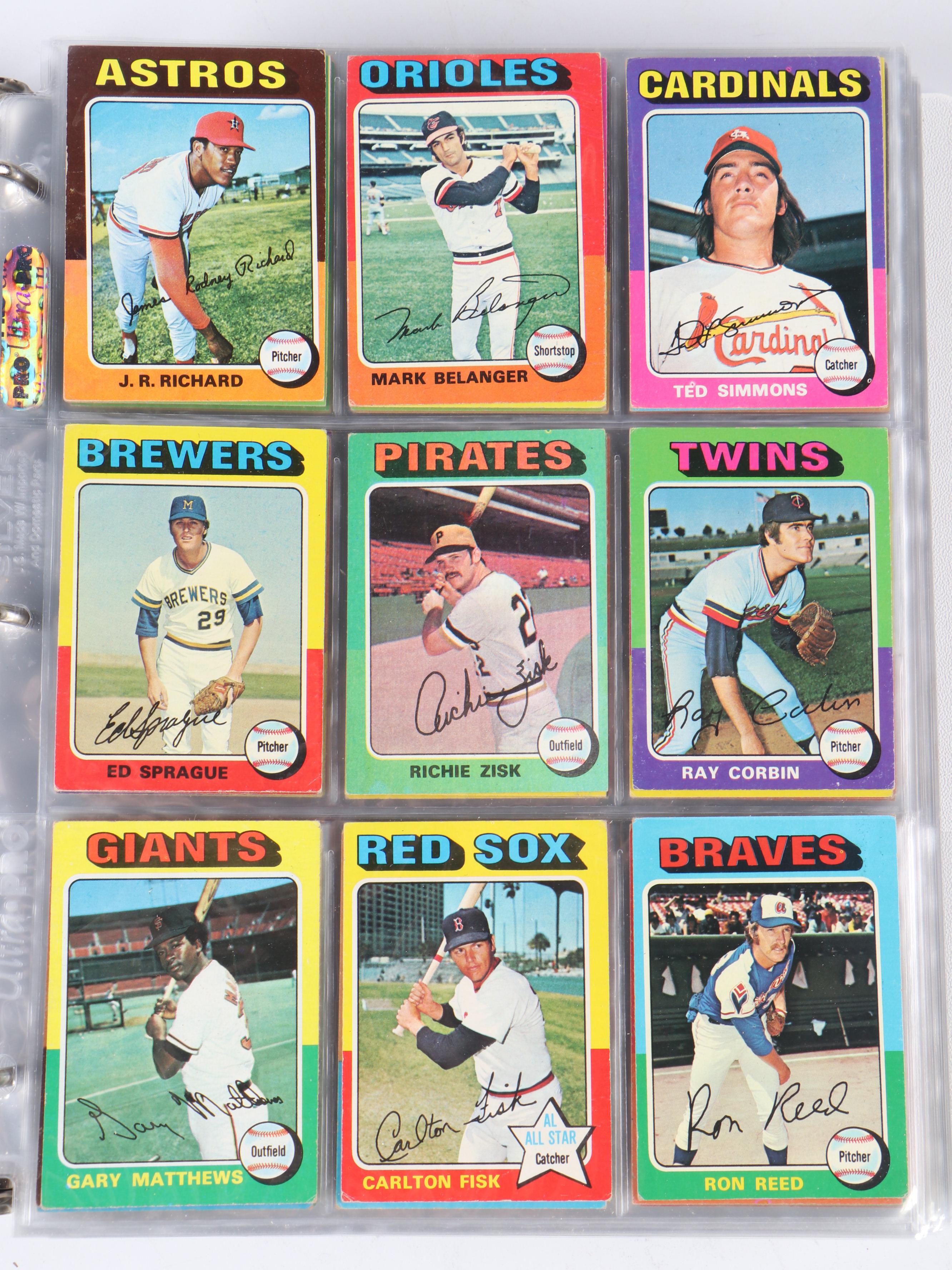 1975 Topps Baseball Card Complete Set with George Brett and Robin Yount ...