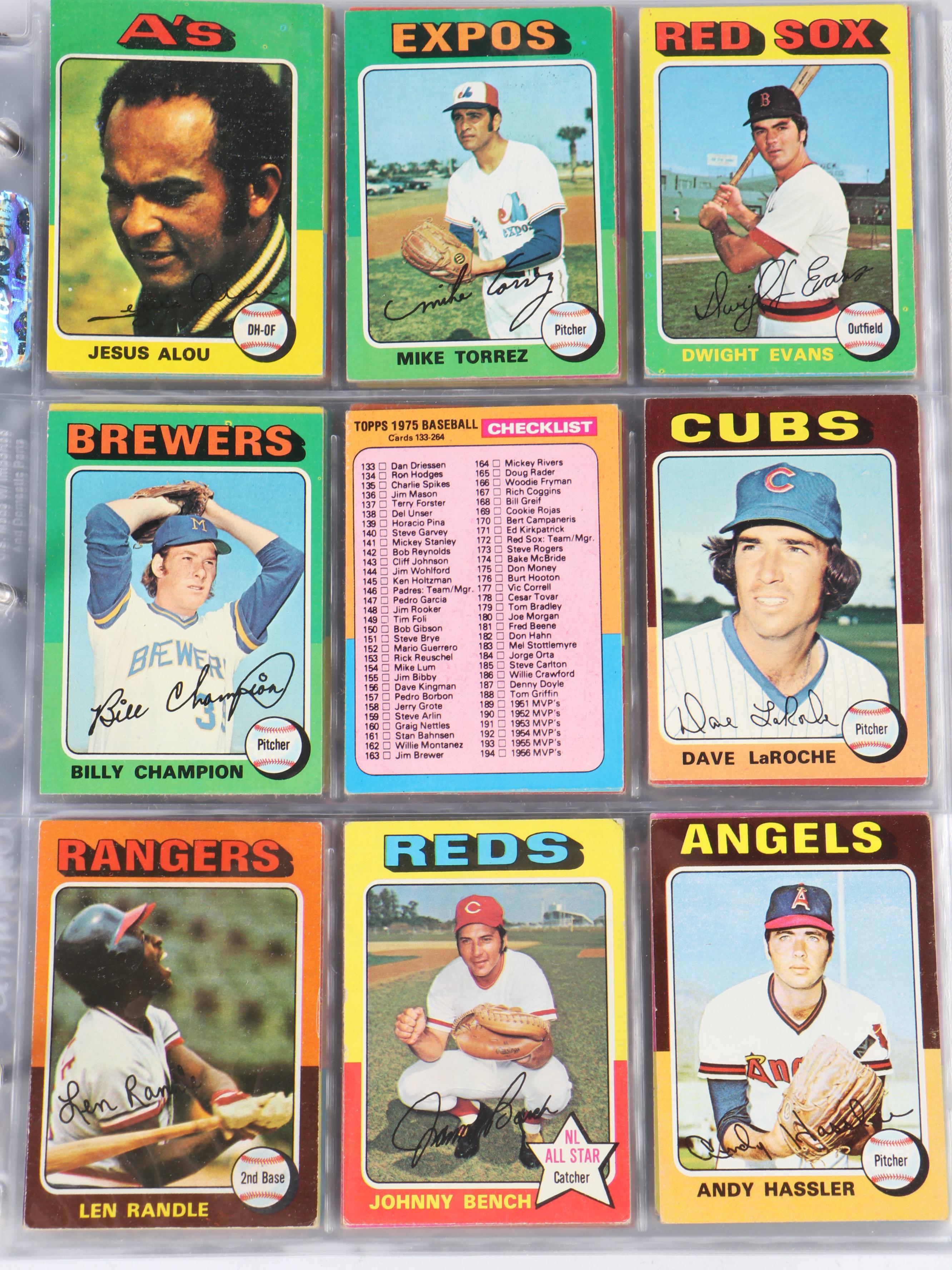 1975 Topps Baseball Card Complete Set with George Brett and Robin Yount ...