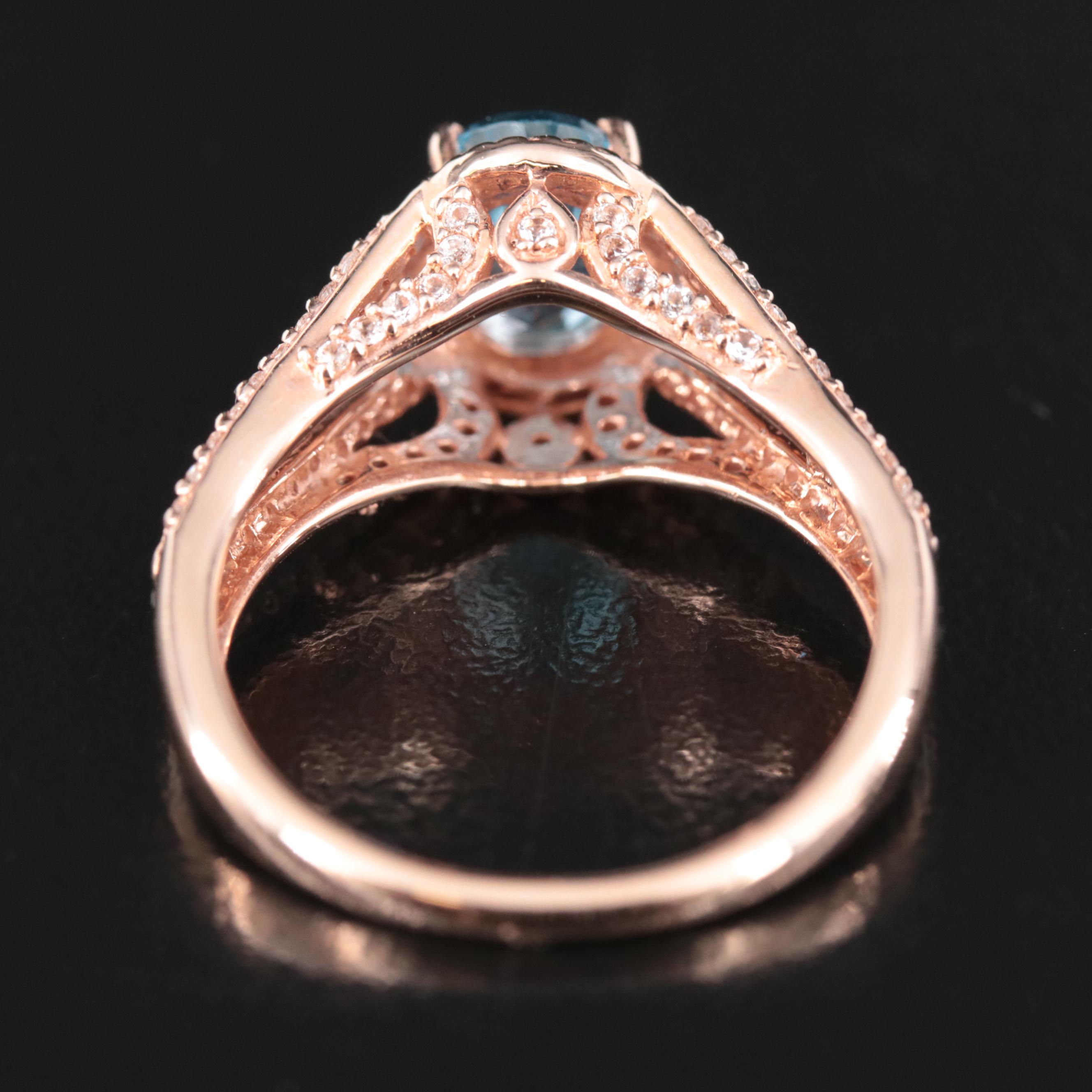 10K Rose Gold Topaz Ring | EBTH