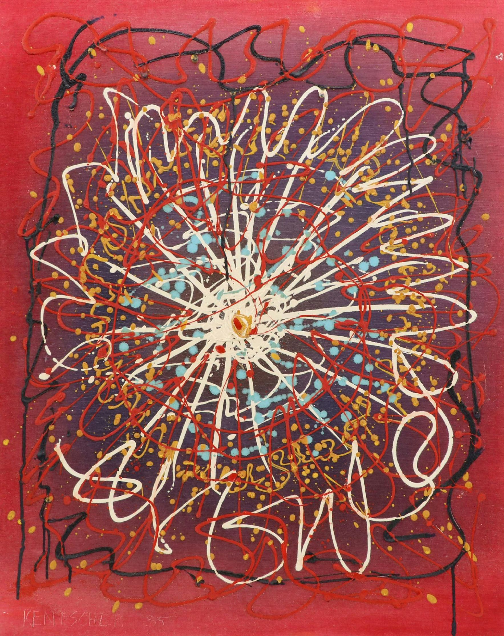 Abstract Expressionist Style Acrylic Painting, 1985 | EBTH