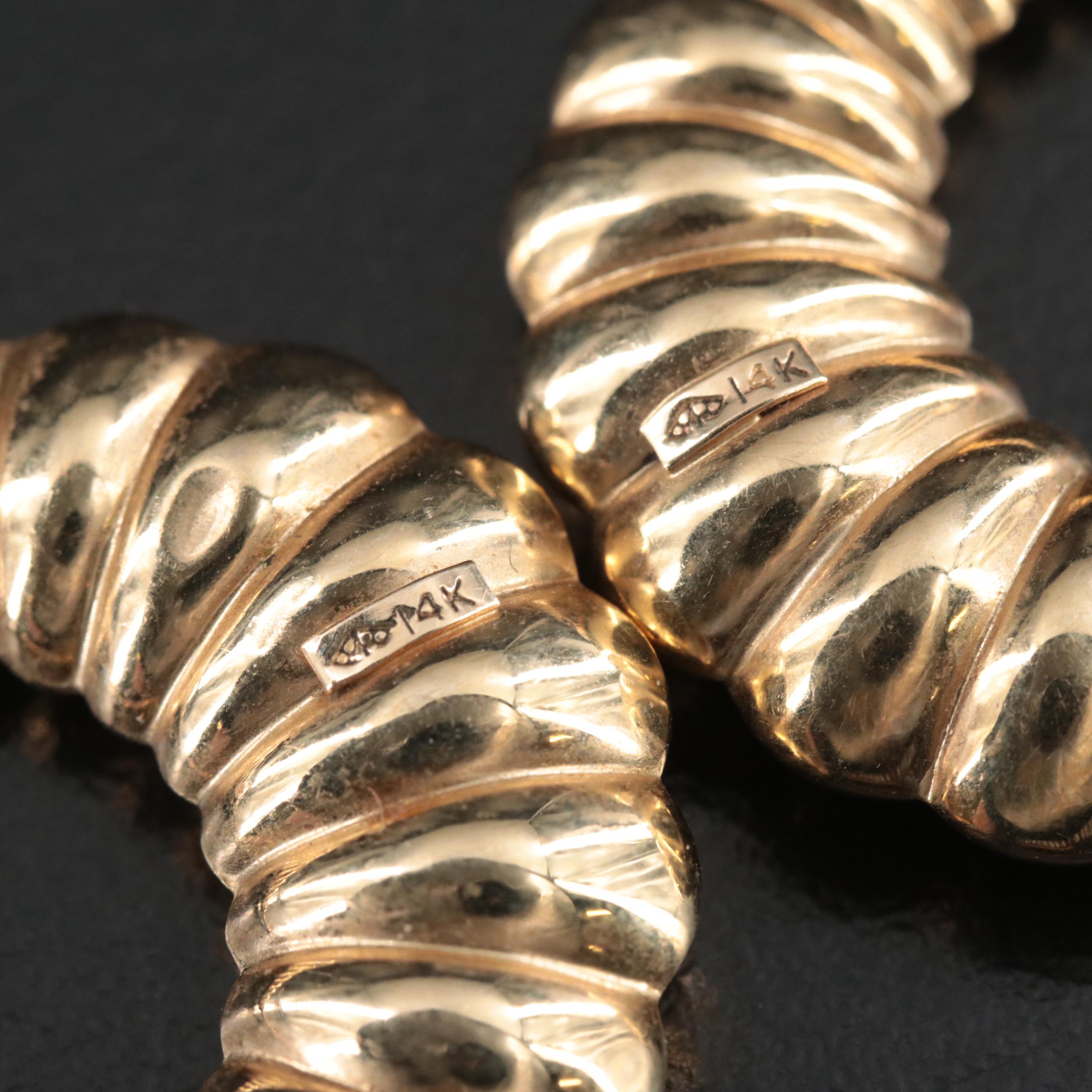 14K Fluted Earring Enhancers | EBTH