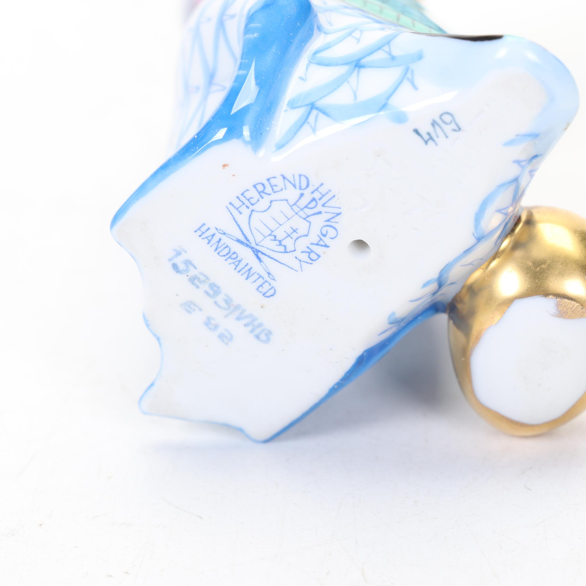 Herend Blue Fishnet Fairy Tales "Goose with Golden Egg" Porcelain ...