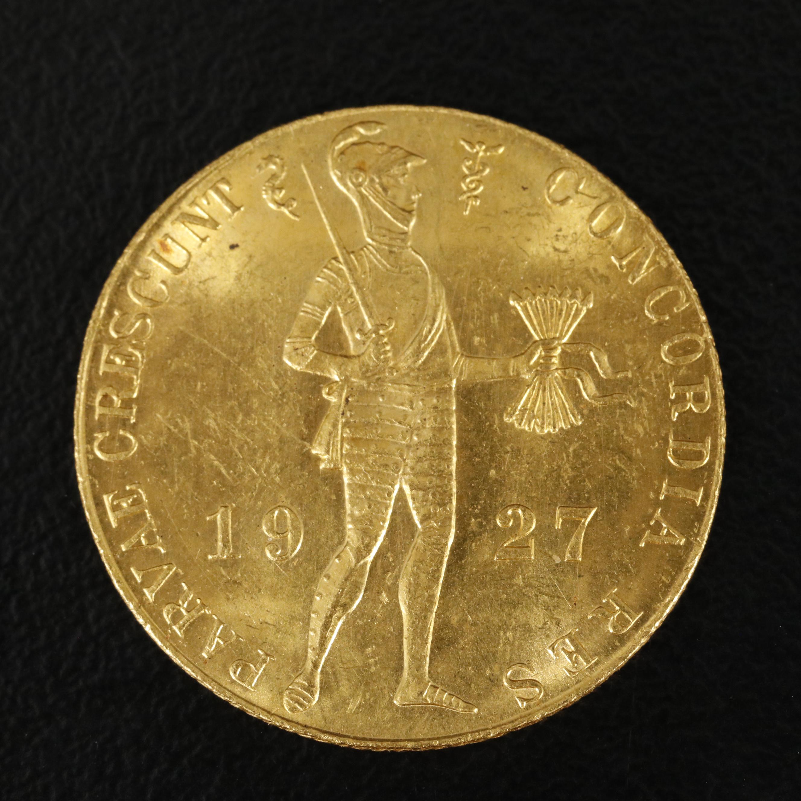 1927 Netherlands One Ducat Gold Coin | Everything But The House