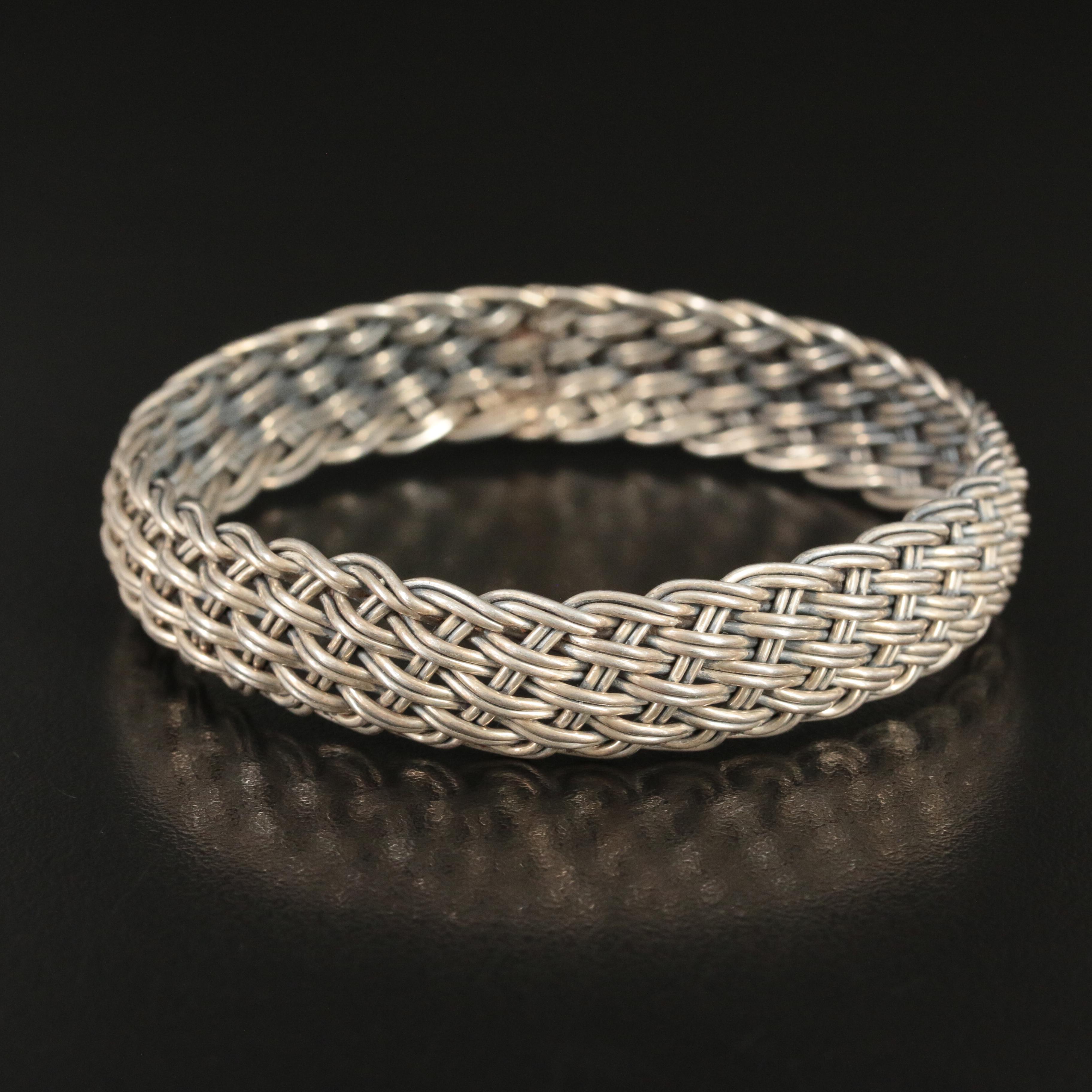 Sterling Woven Bangle | EBTH