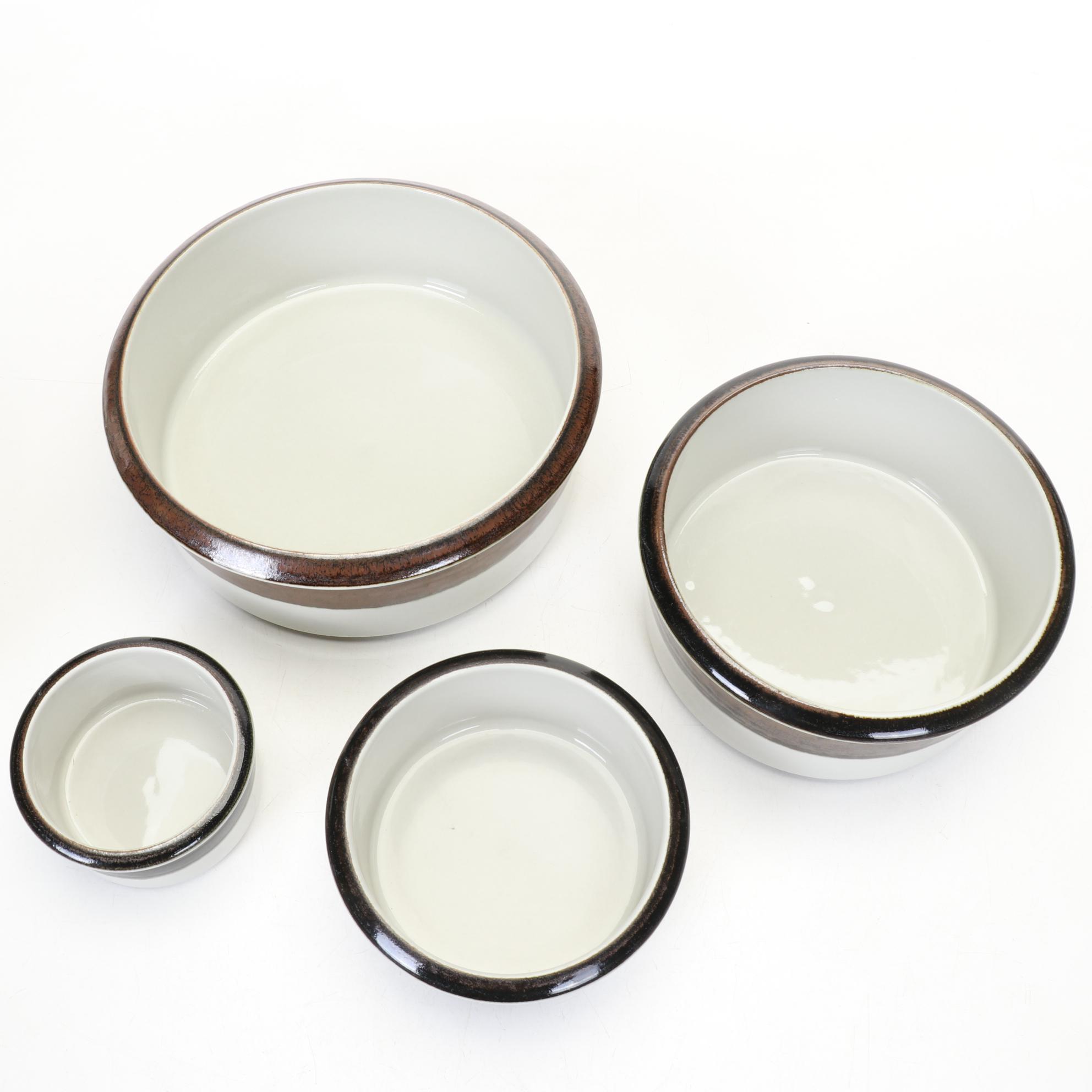 Arabia "Karelia" Ceramic Dinnerware and Lauffer Wood Handled Flatware ...