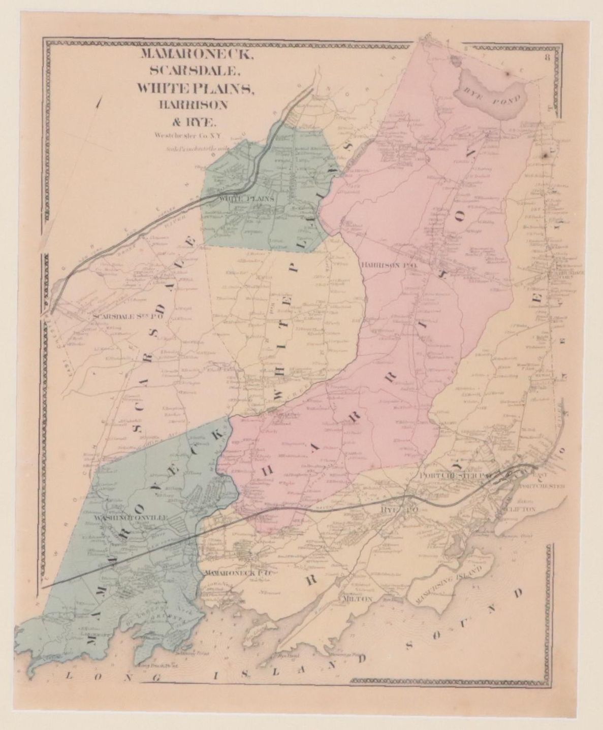 Hand-Colored Lithograph Map of New York | EBTH