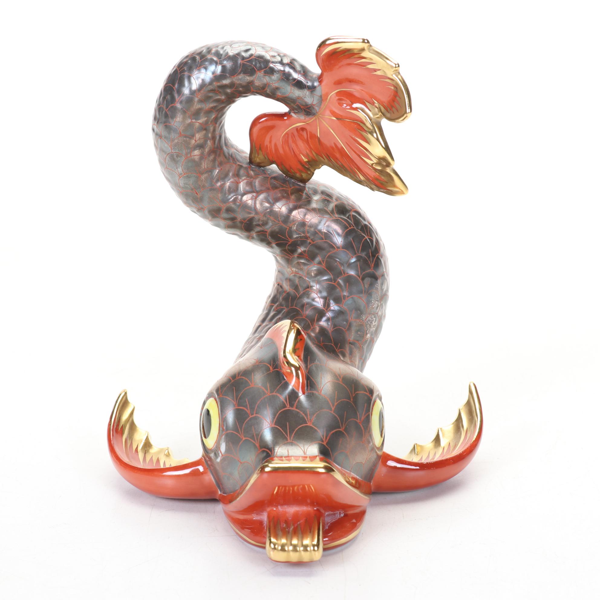 Herend Large Rust Dolphin/Koi Fish, 1990s | EBTH