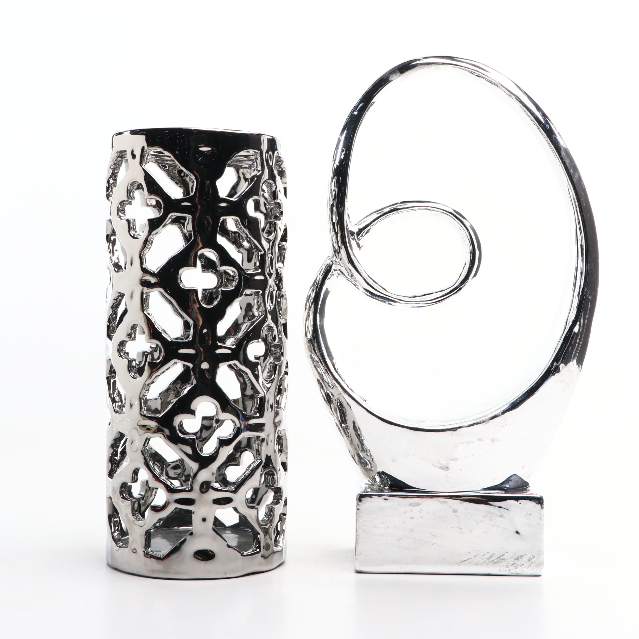 Mirror-Finish Ceramic Candle Holder and Decorative Sculpture | EBTH