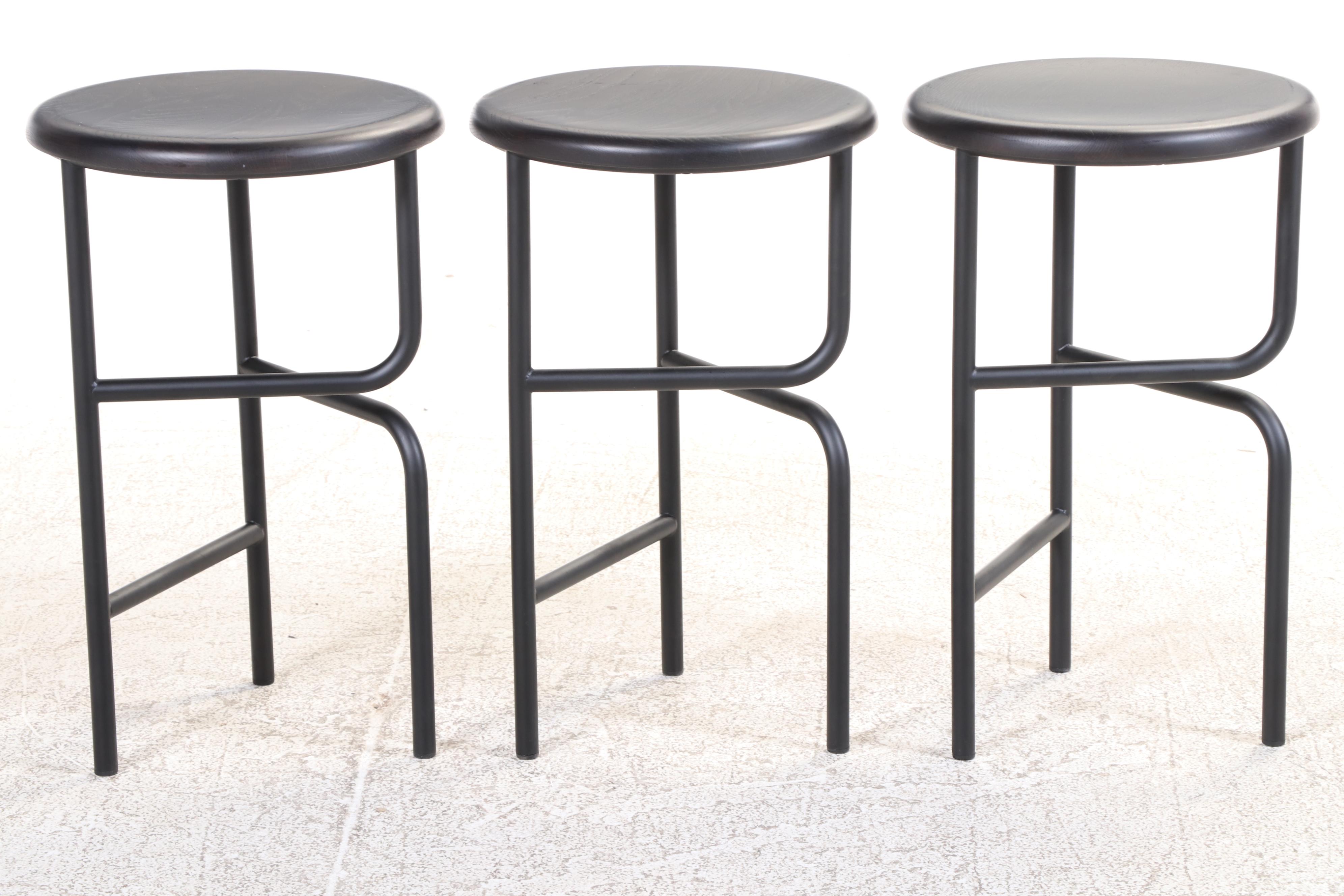 Three Nendo for Stellar Works "Blend" Powder-Coated Steel and Oak ...