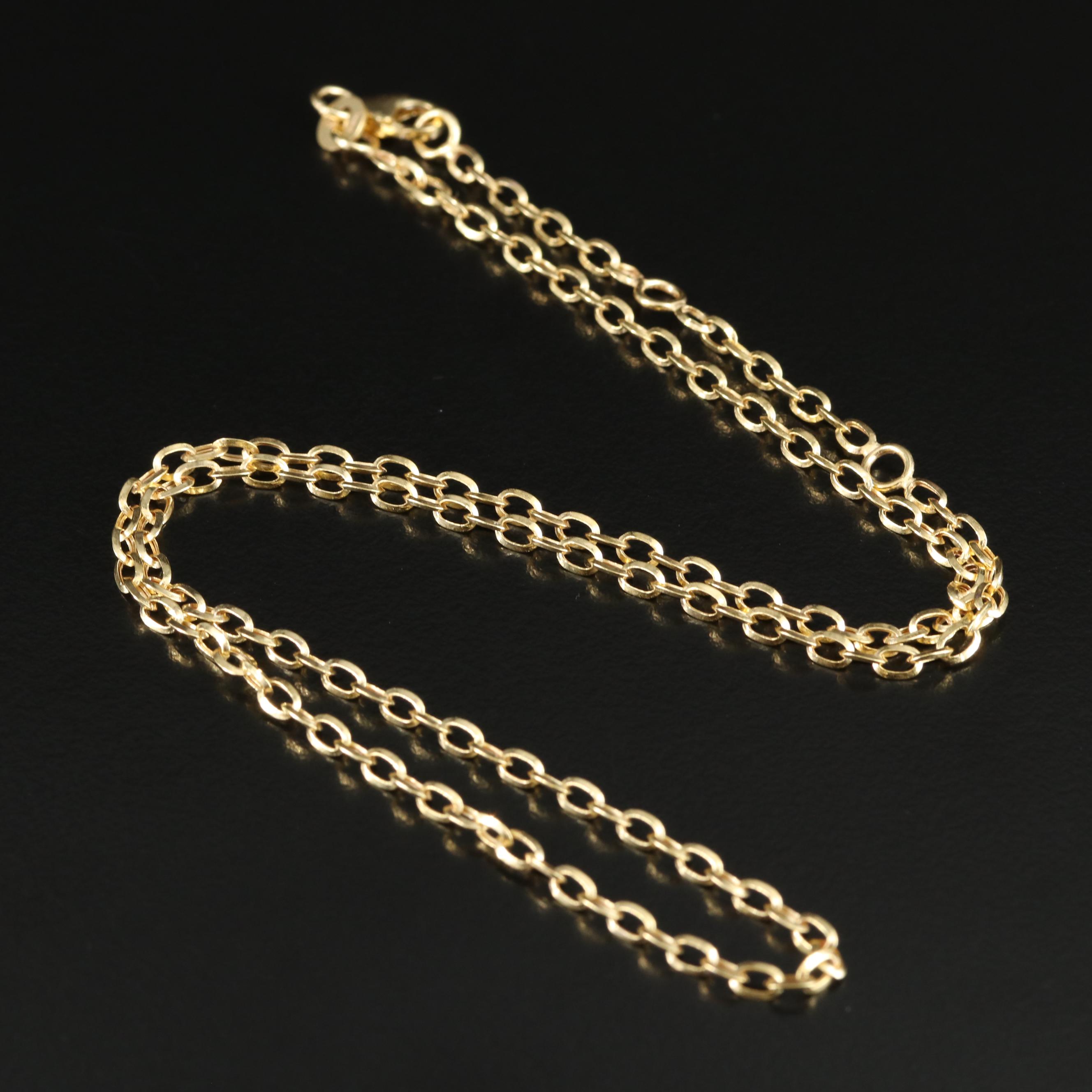 10K Rolo Link Necklace | EBTH