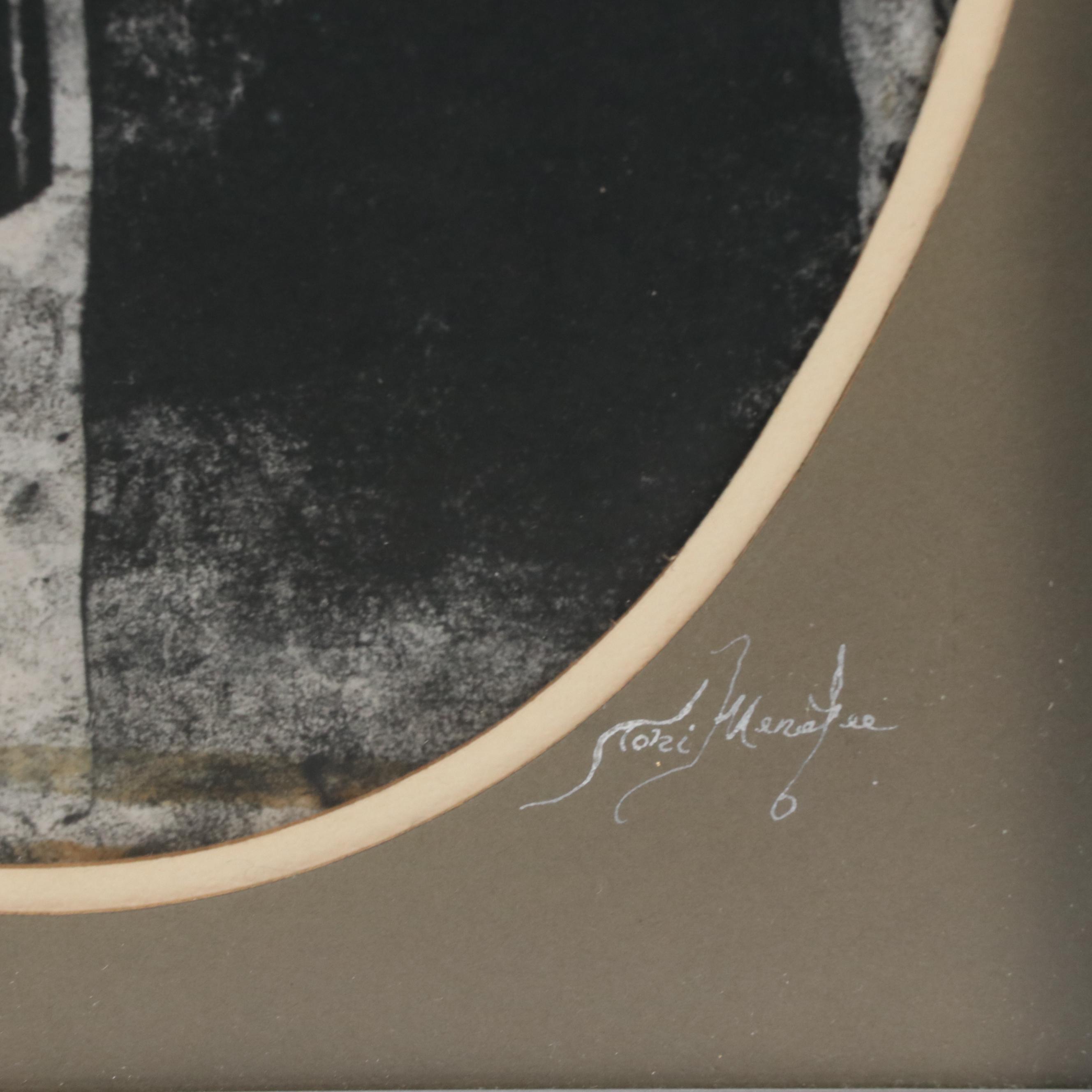 Relief Print of Figure With Bird in Cage | EBTH