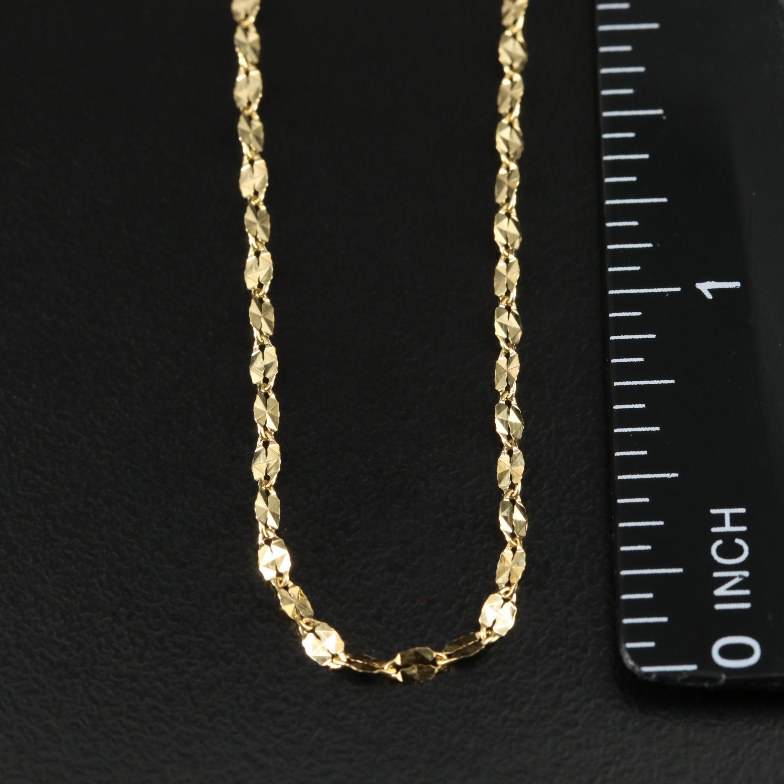 18K Fancy Link Necklace | EBTH