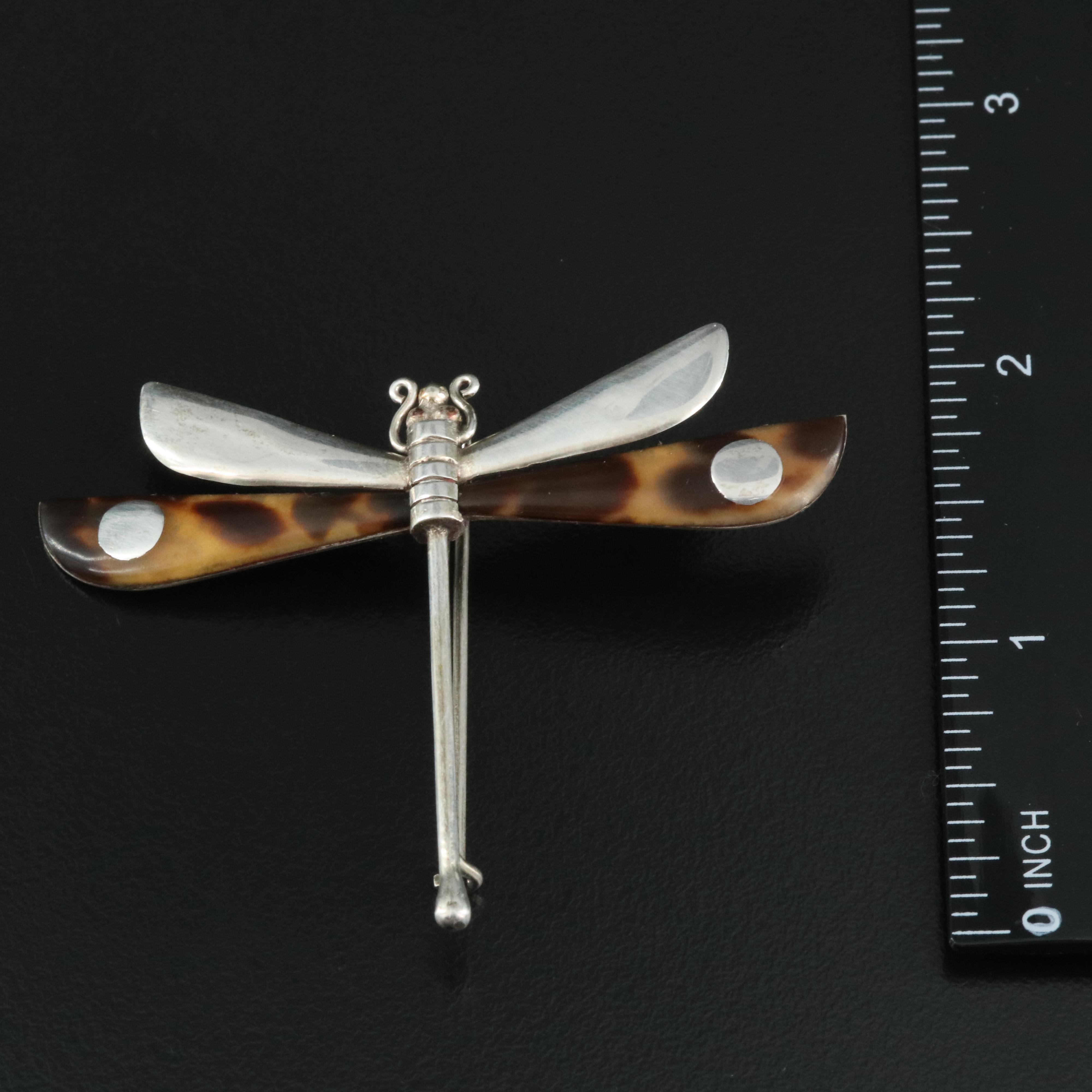 1960s Mexican William Spratling Sterling Tortoise Shell Dragonfly Pins ...