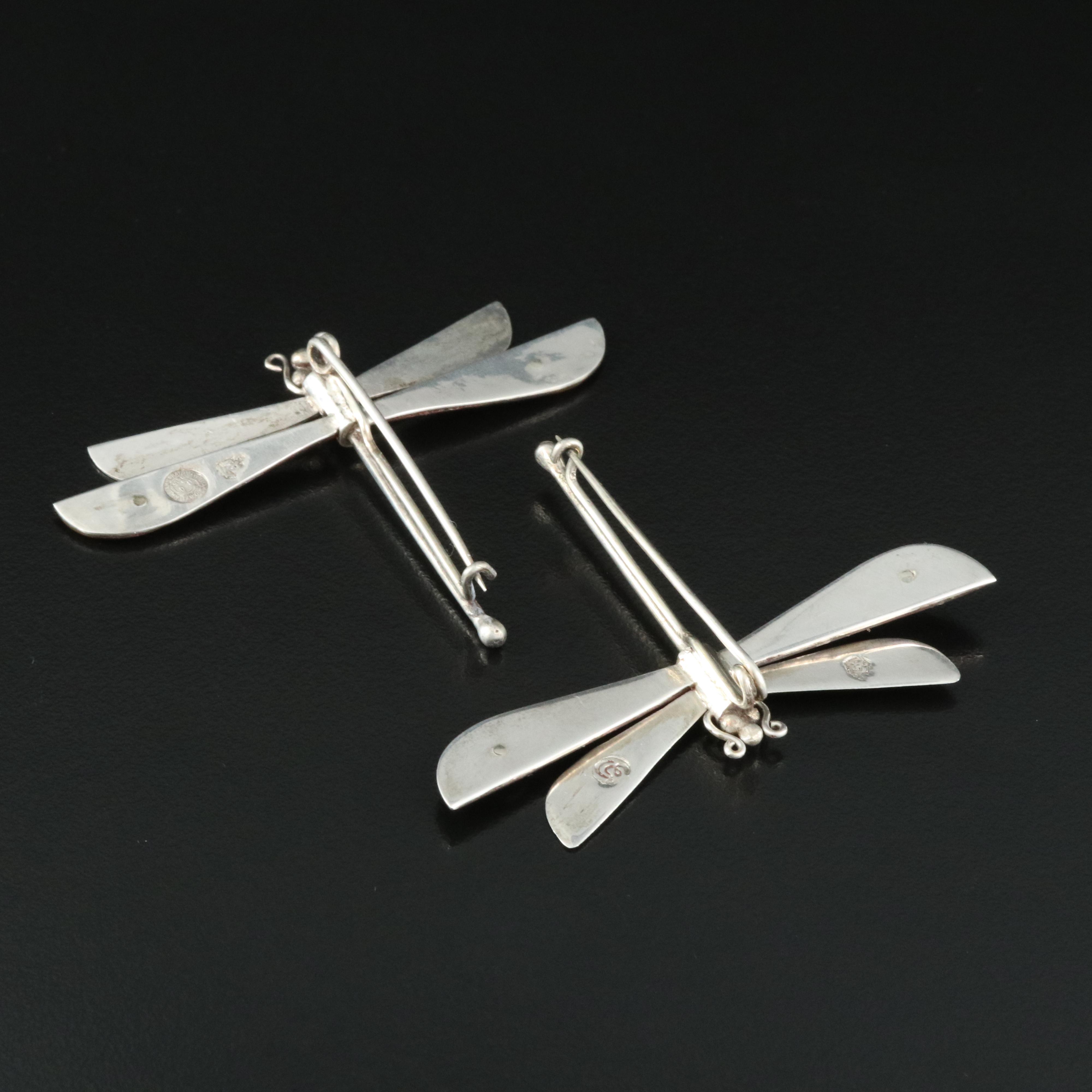 1960s Mexican William Spratling Sterling Tortoise Shell Dragonfly Pins ...