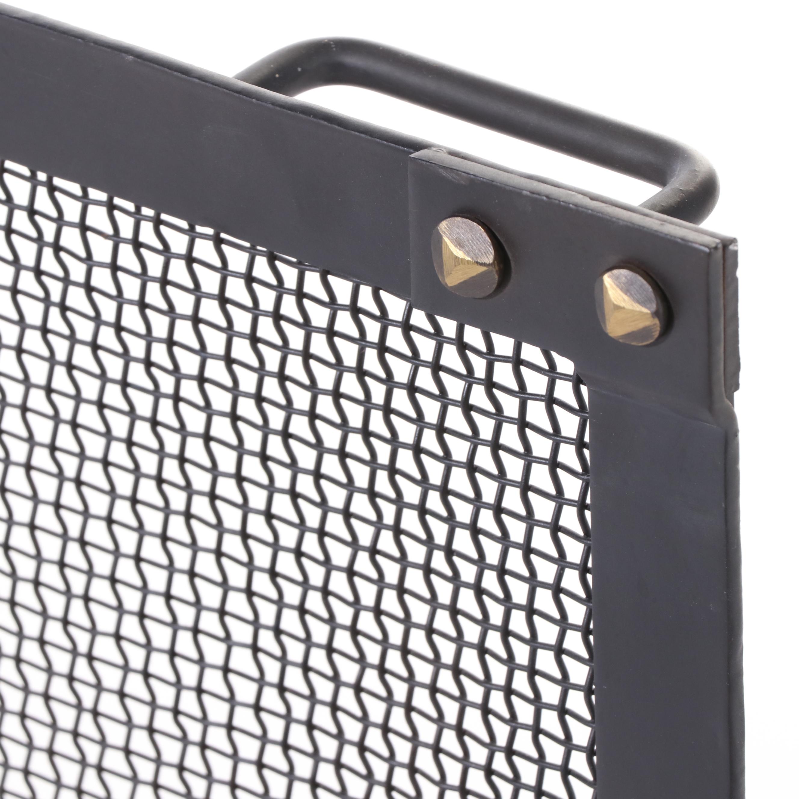 Restoration Hardware Metal Mesh Fireplace Screen | EBTH