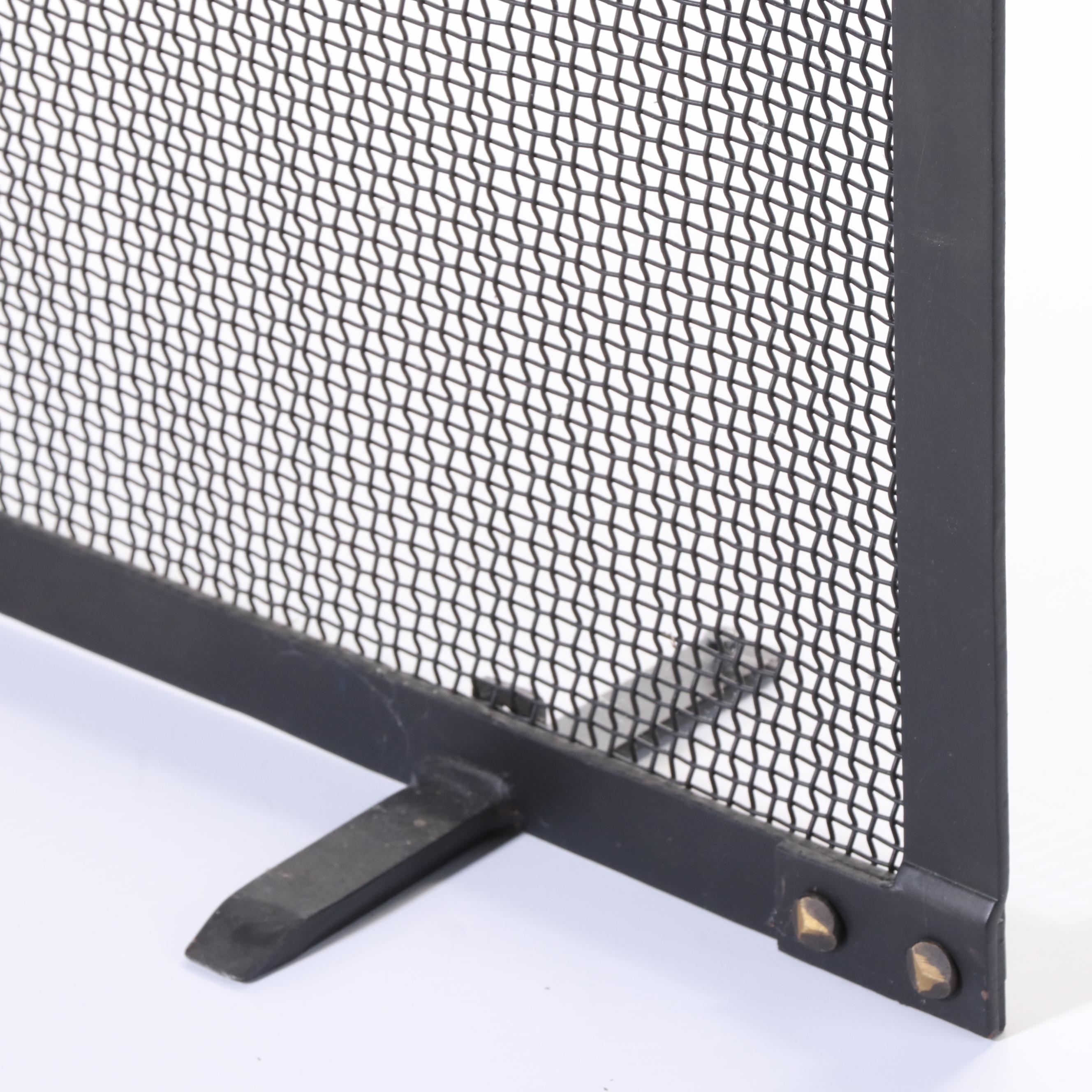 Restoration Hardware Metal Mesh Fireplace Screen | EBTH