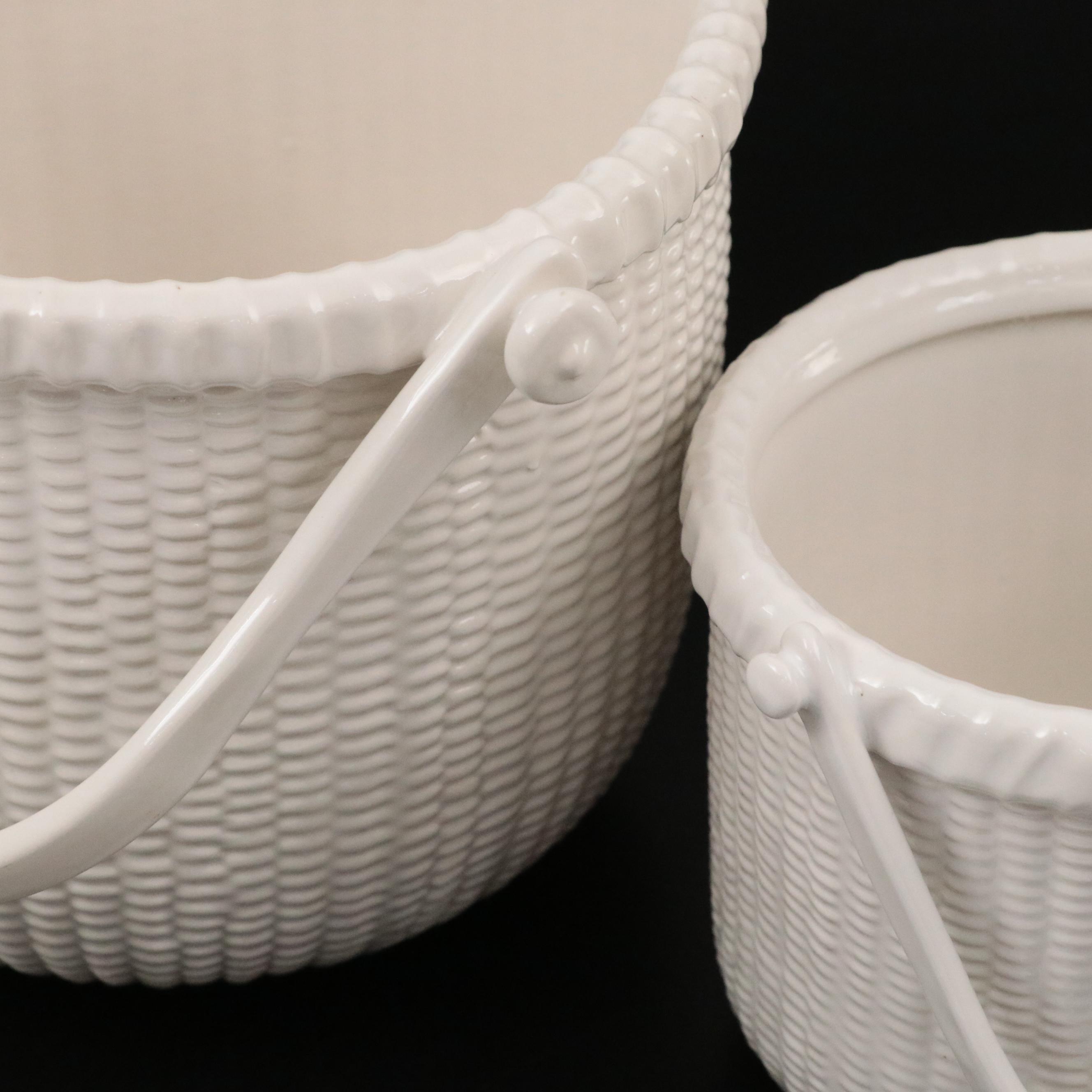 George Davis Nantucket Lighthouse Porcelain Baskets, Late 20th Century ...