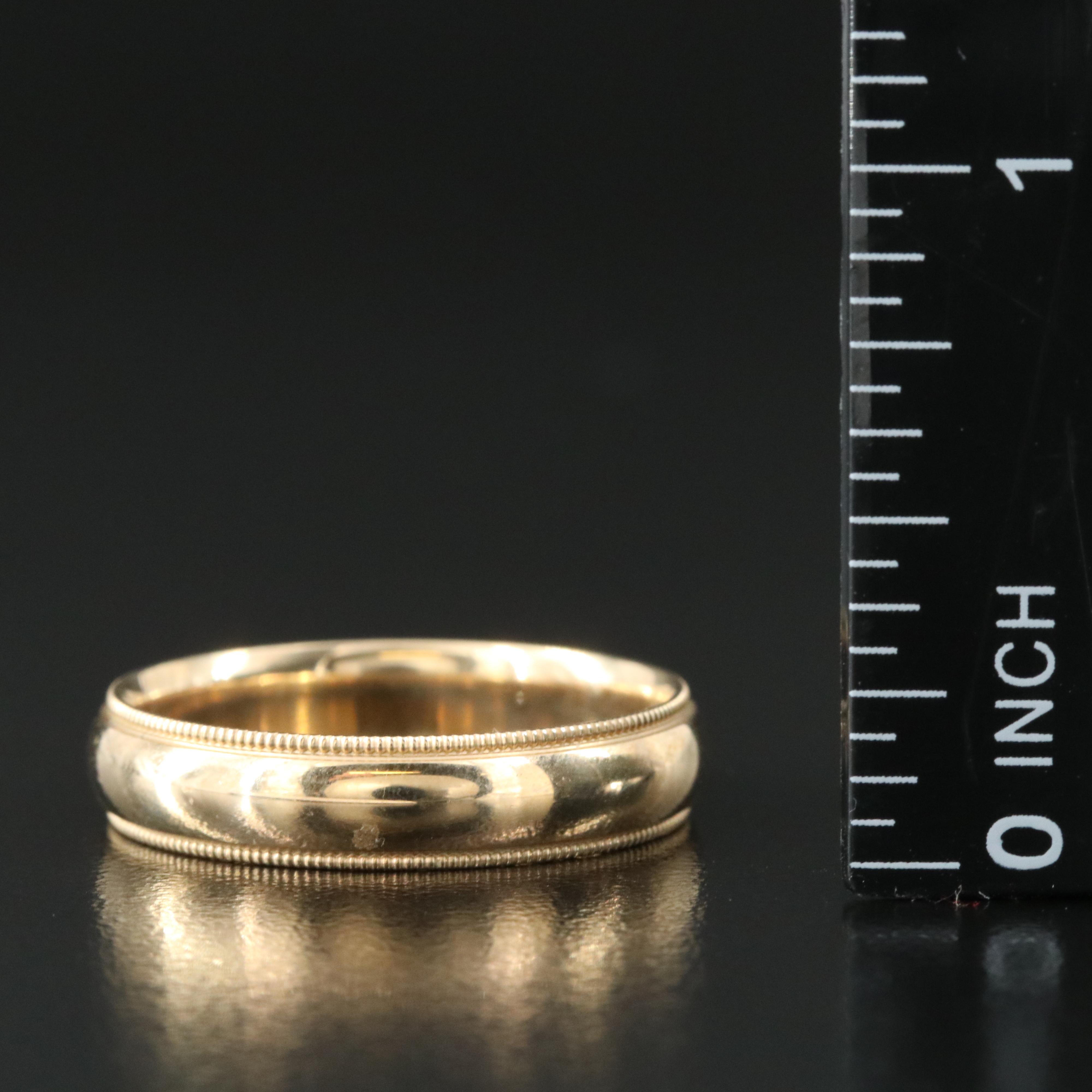 10K Band with Milgrain Trim | EBTH