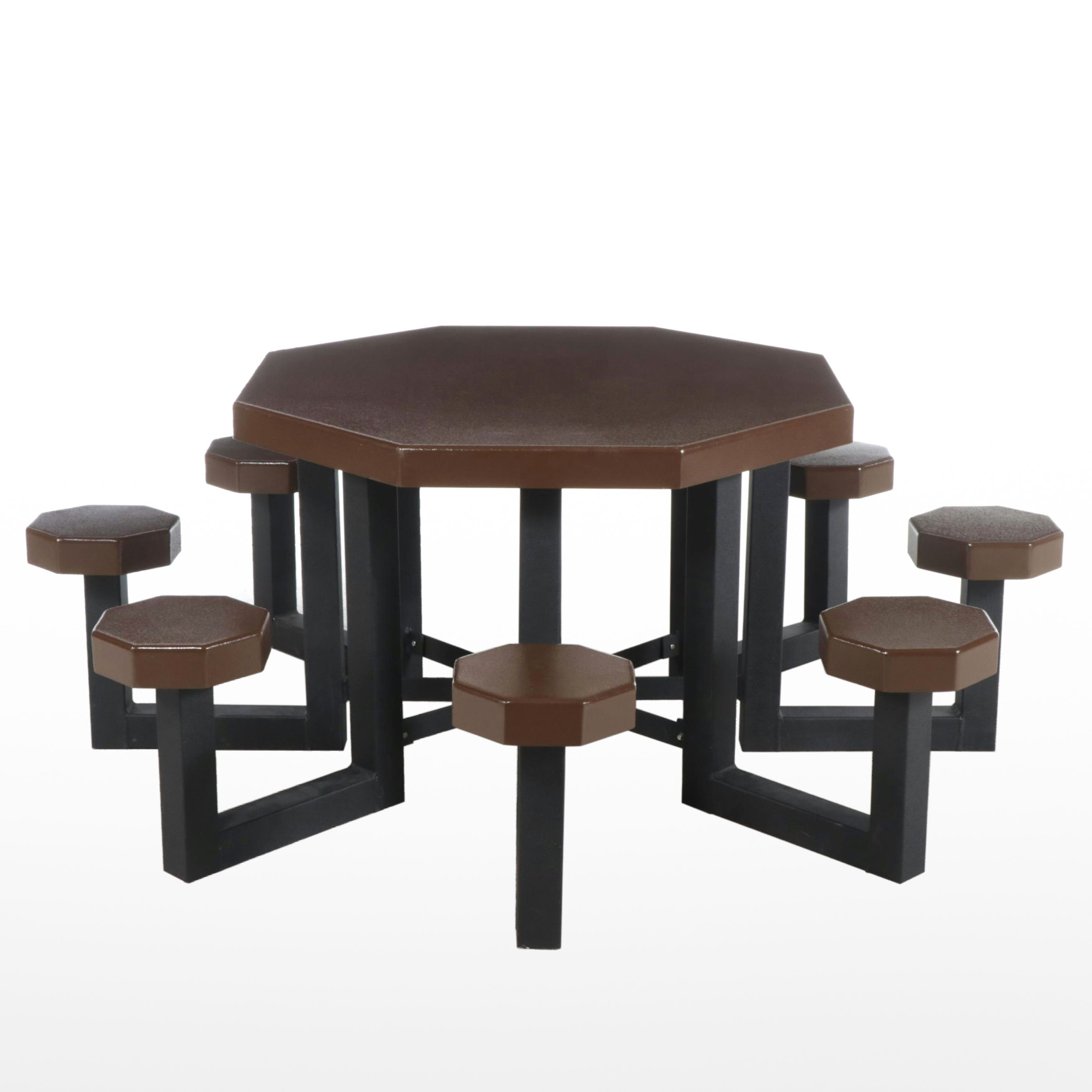 OFAB Powder Coated Aluminum Octagonal Modular Picnic Table and Seating ...
