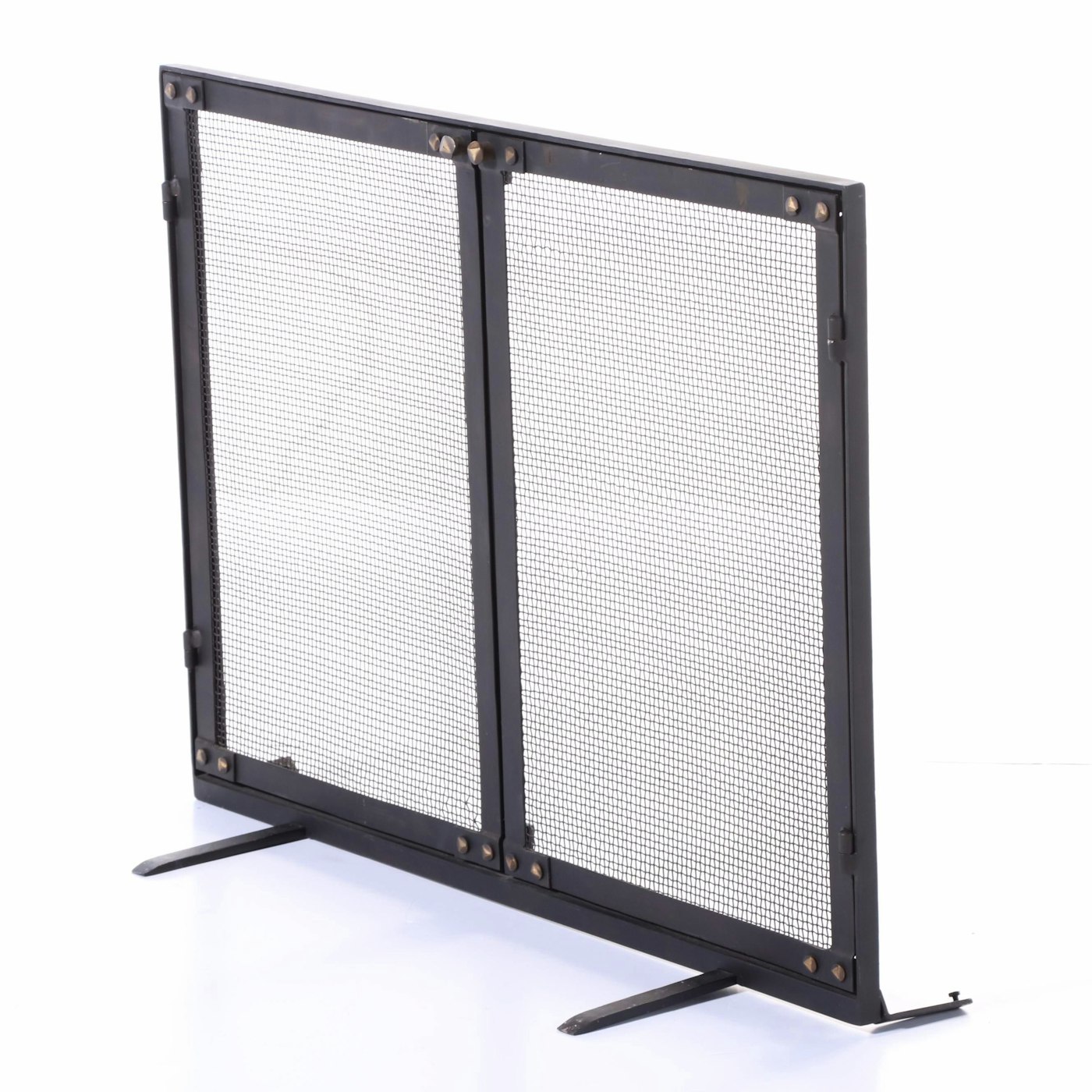 Restoration Hardware Metal Three Panel Folding Fireplace Screen Ebth