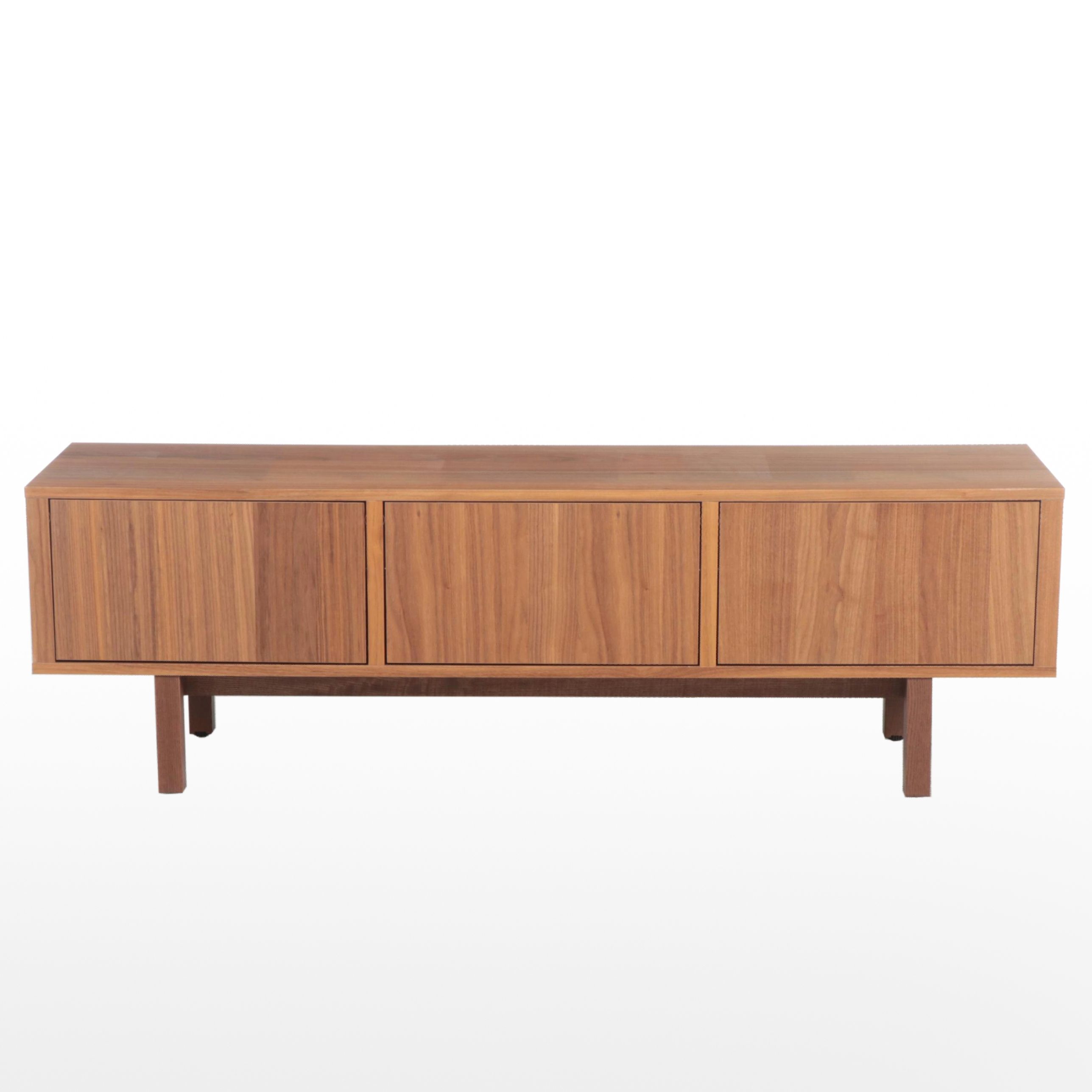 Modernist Style Walnut-Veneered Media Console | EBTH