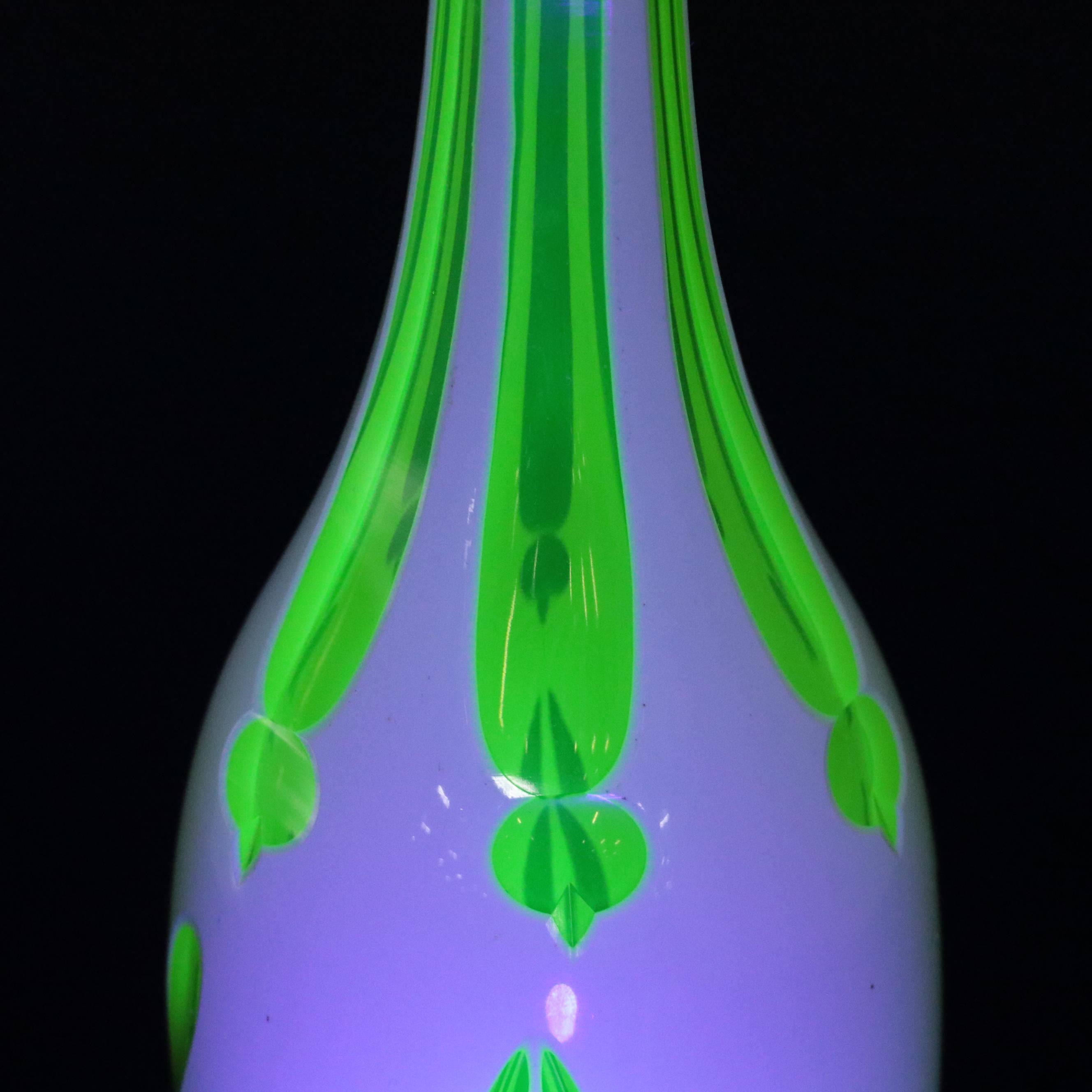 Osler Cased Yellow Vaseline Glass Decanter, circa 1855 | EBTH