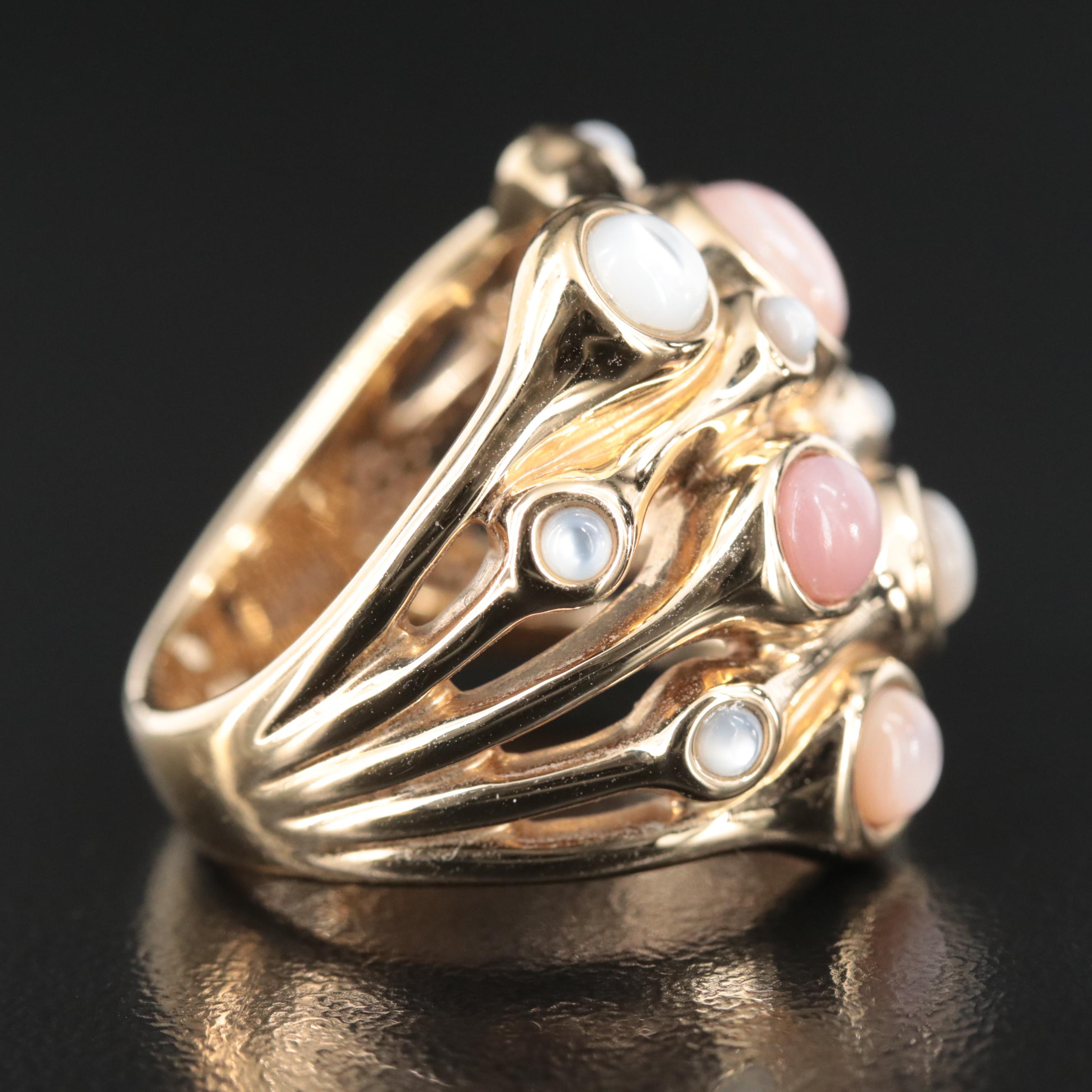 14K Mother of Pearl and Common Opal Ring | EBTH