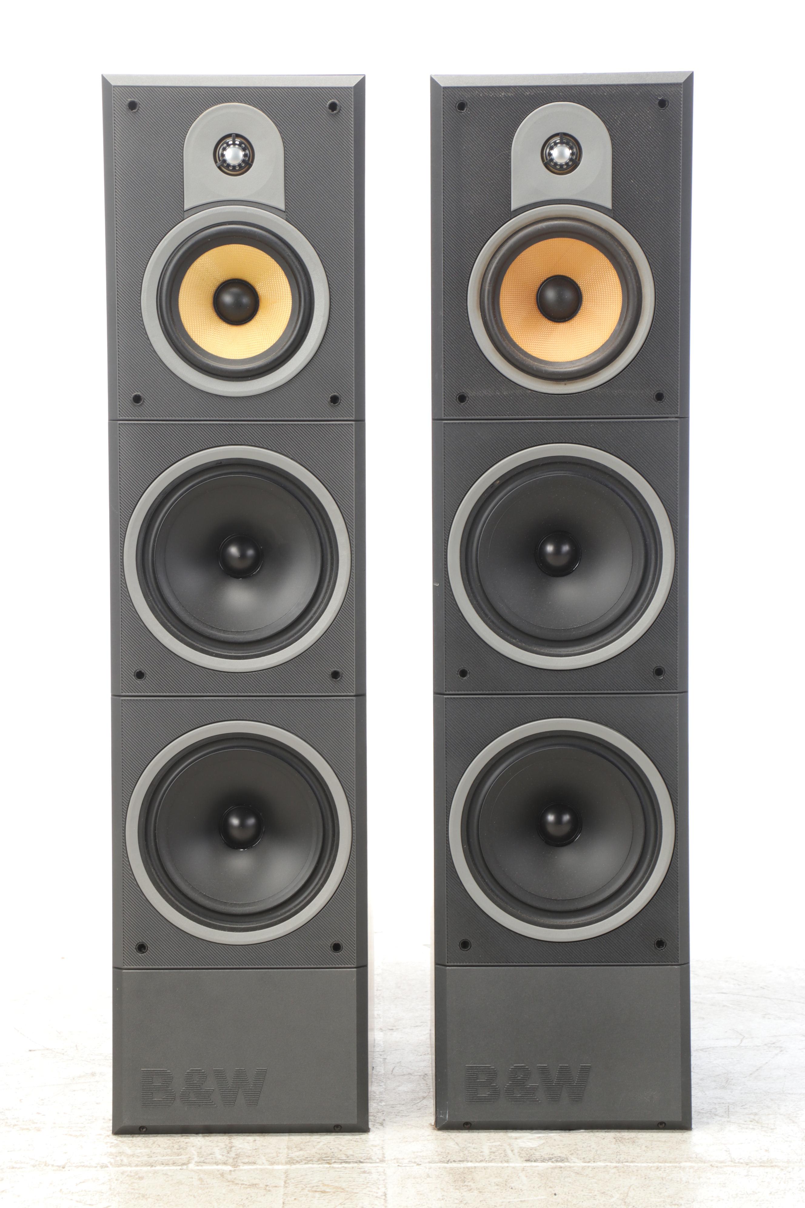 B&W DM 640 Home Theater Speakers with Atacama Stands | EBTH